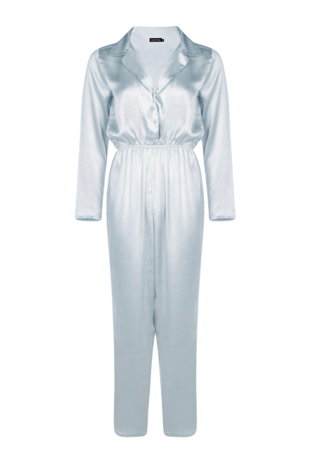 Boohoo Womens Alice Satin Lounge Jumpsuit Ebay