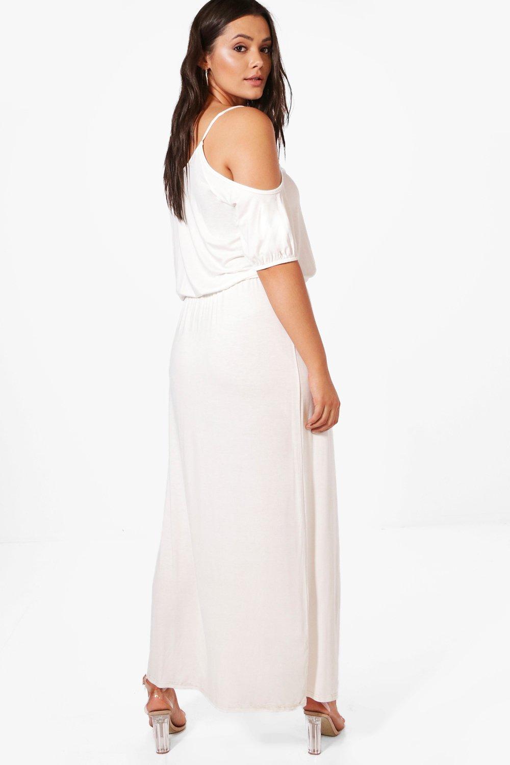 Boohoo Womens Plus Size Faith Lace Cold Shoulder Maxi Dress Ebay