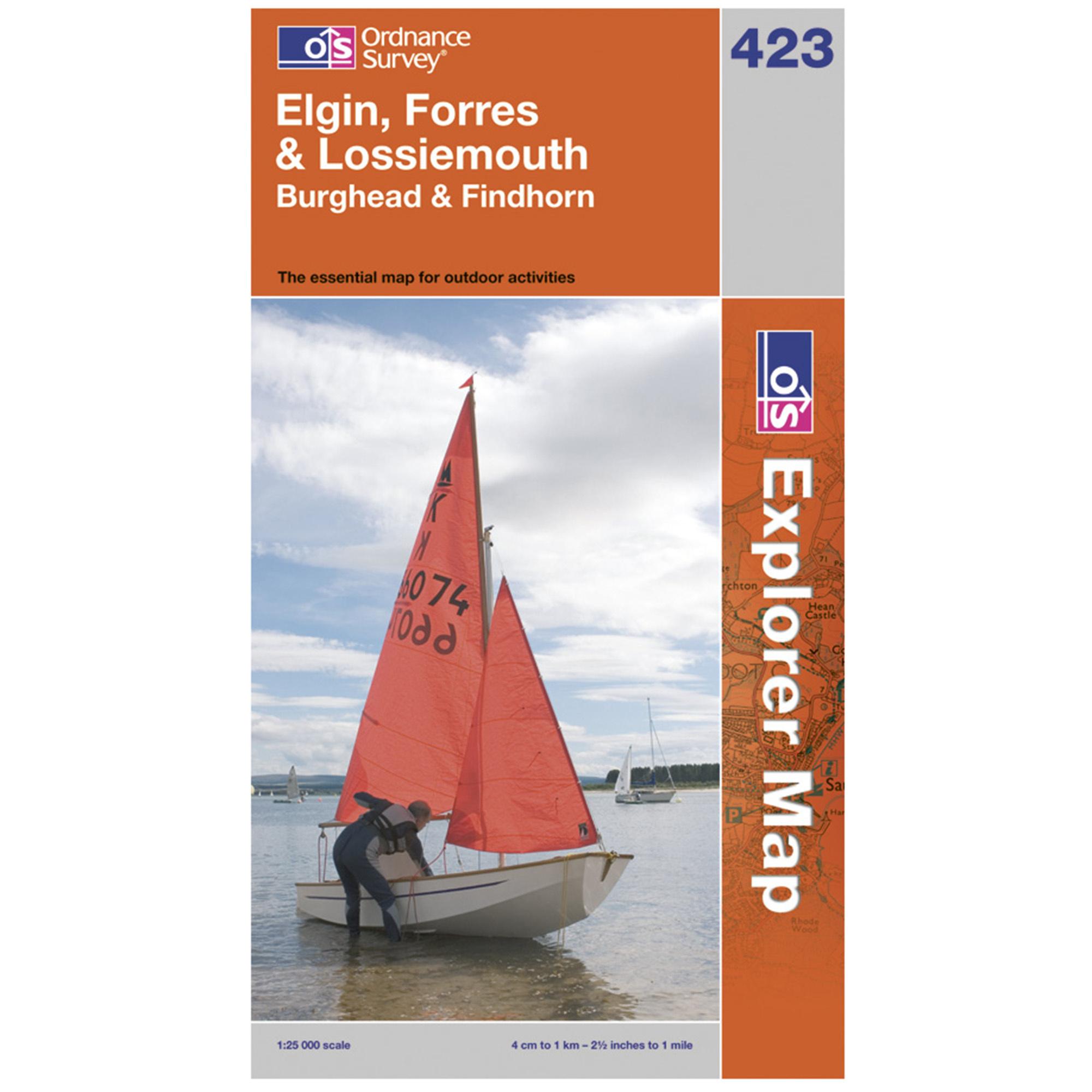Explorer 423 Elgin, Forres & Lossiemouth Map | Fiveopia