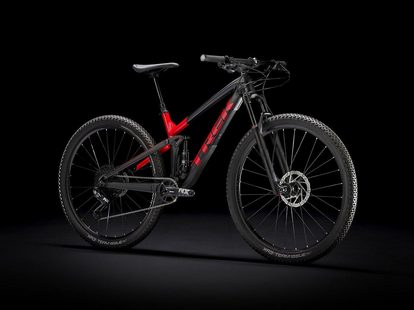 Trek Top Fuel 8 Full Suspension Mountain Bike 2020 Black Red Full Suspension Bikes Tiso UK