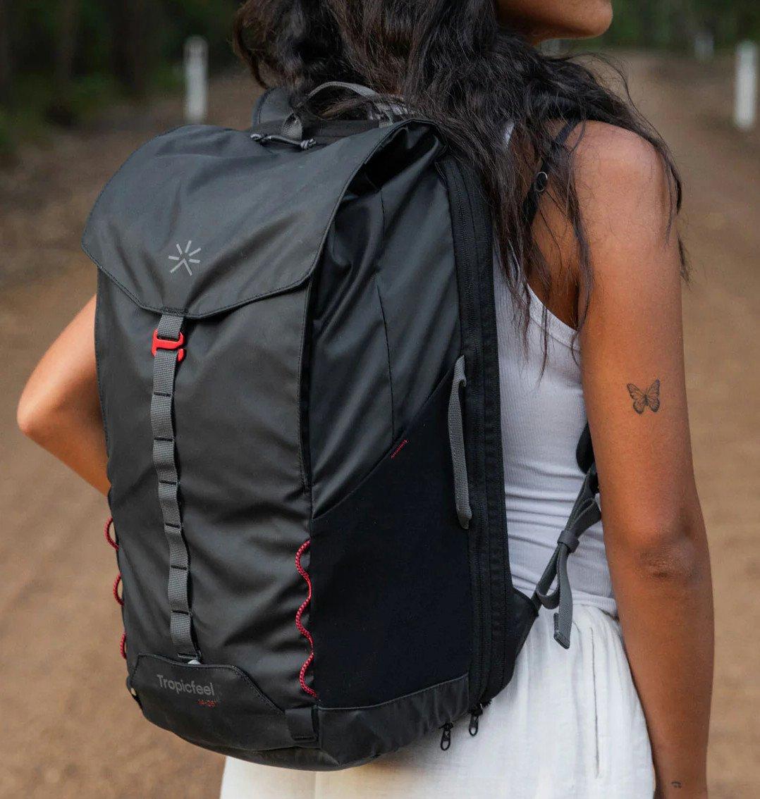 Tropicfeel Nook 14-26L Backpack in Black | Tiso