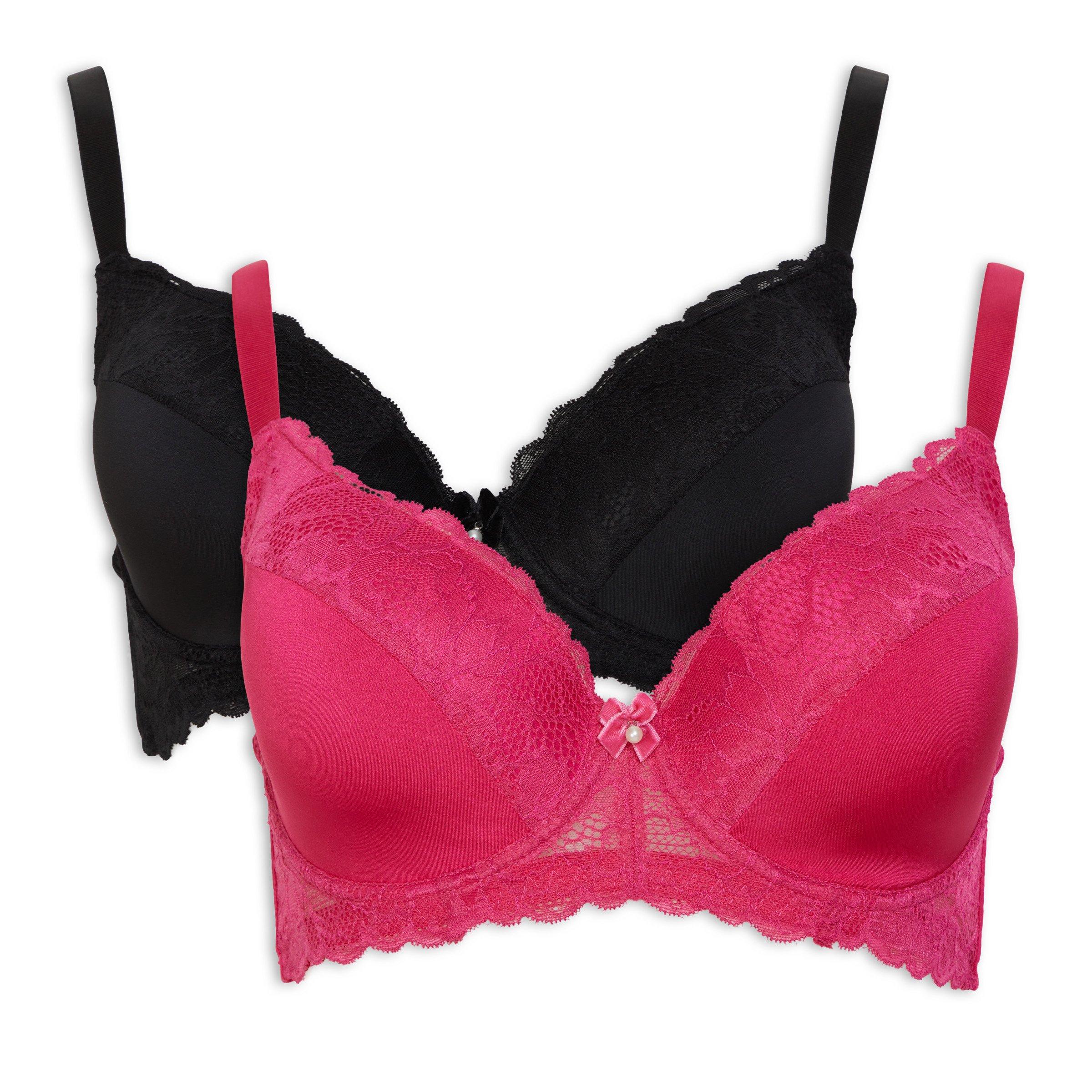 2 Pack Padded Plunge Bras 3095515 Truworths
