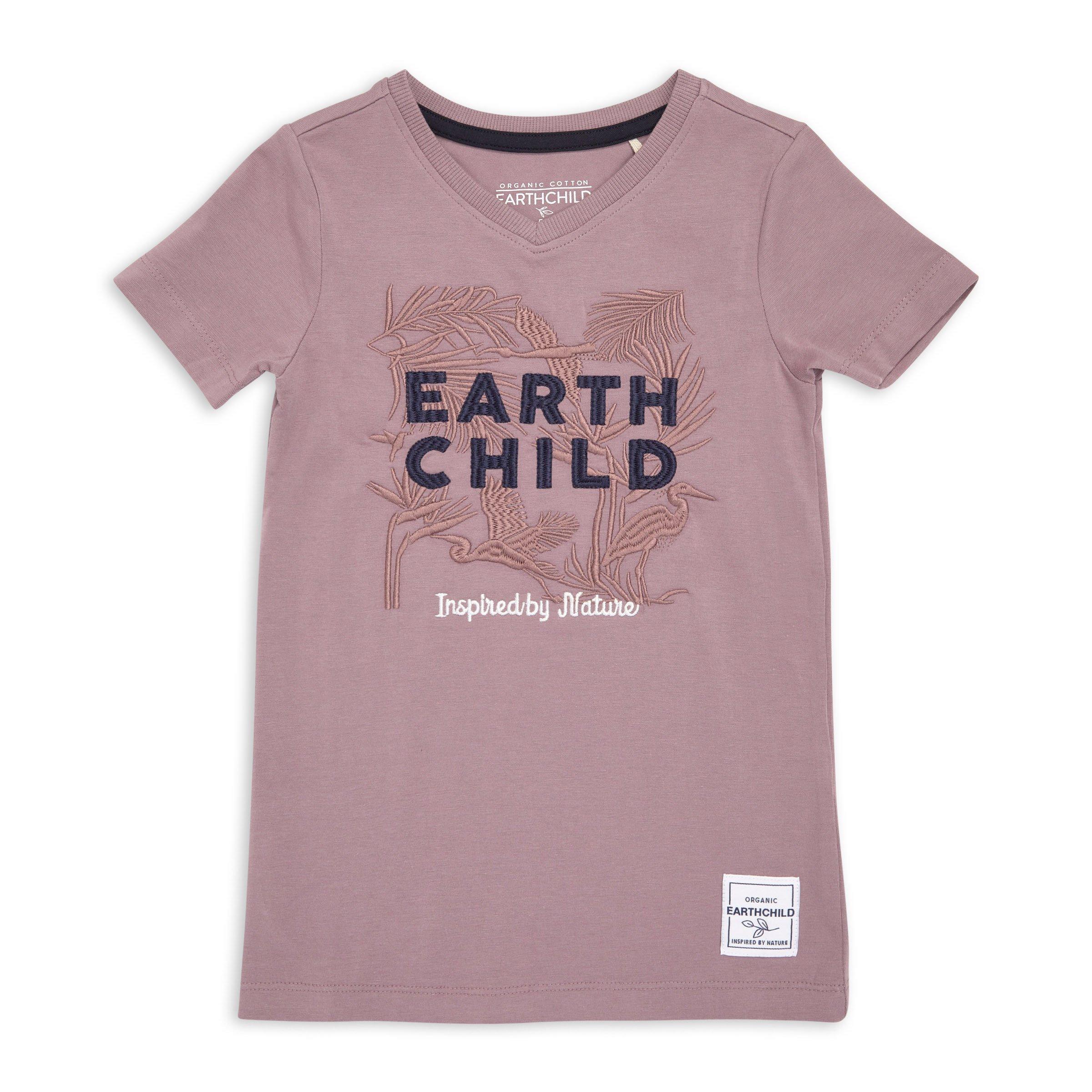 Kid Boy Mauve Organic V-neck T-shirt (3114519) | Earthchild