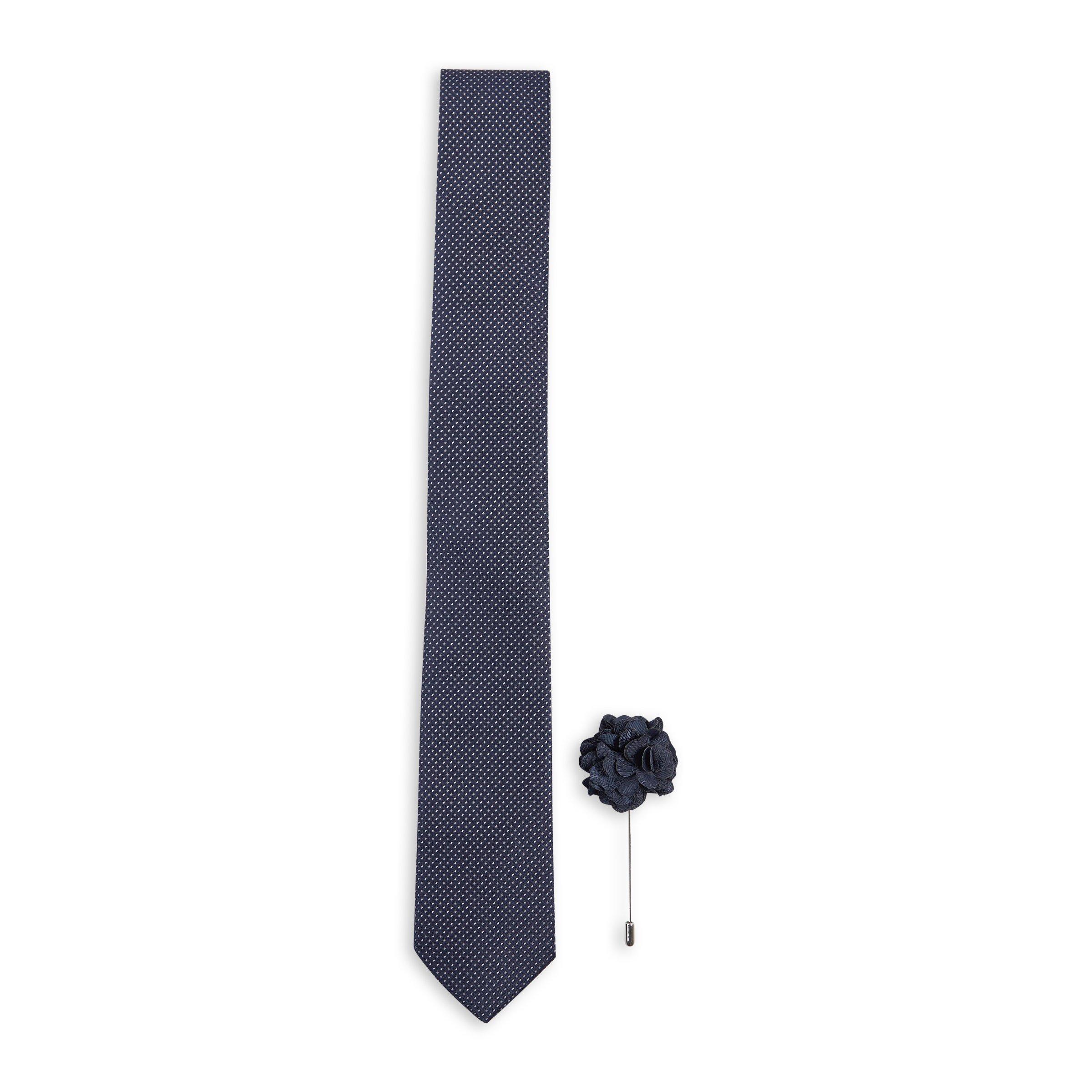 Navy Tie & Lapel Pin Set (3134665) | Truworths Man