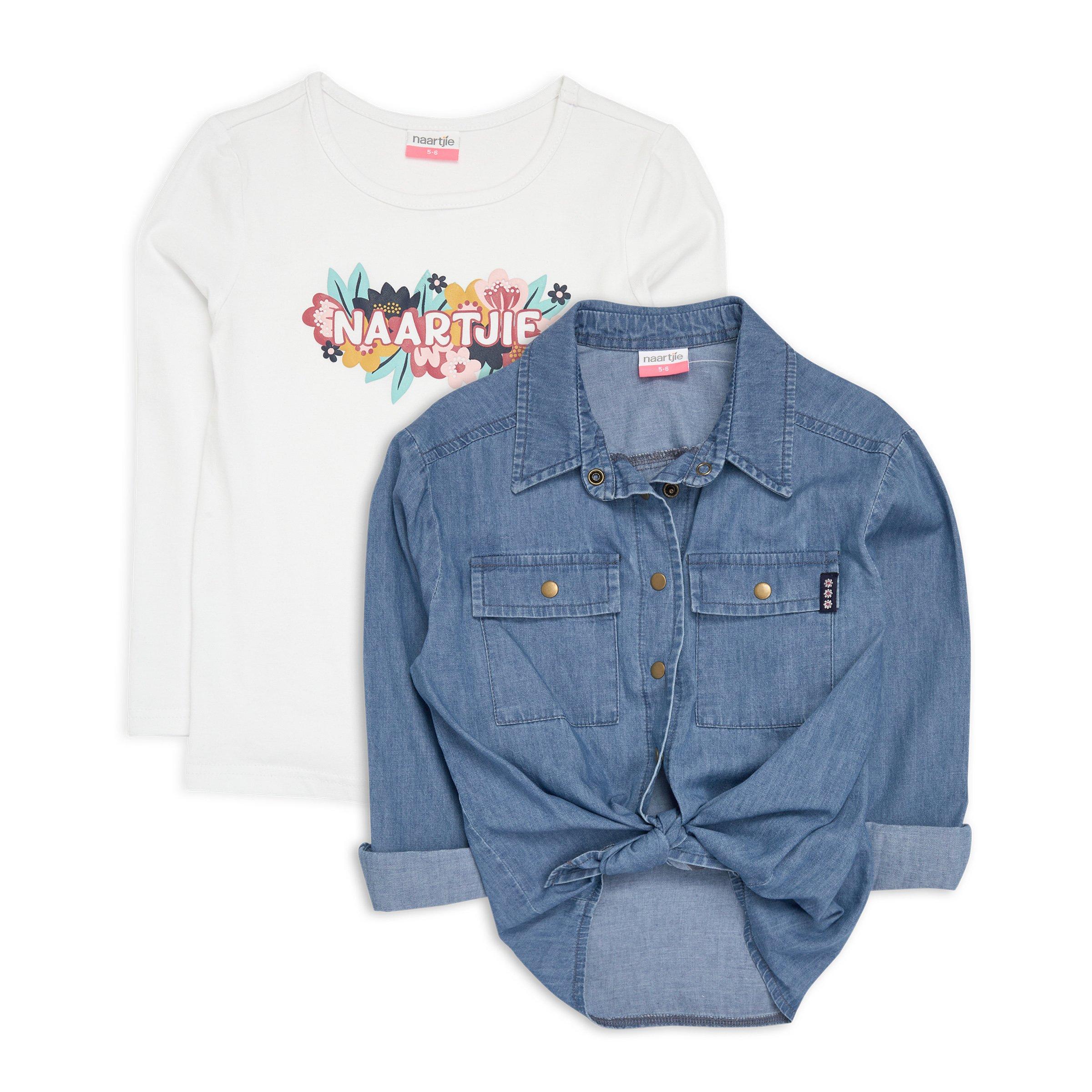 Kid Girl Denim Shirt and T-shirt Set (3135589) | Naartjie