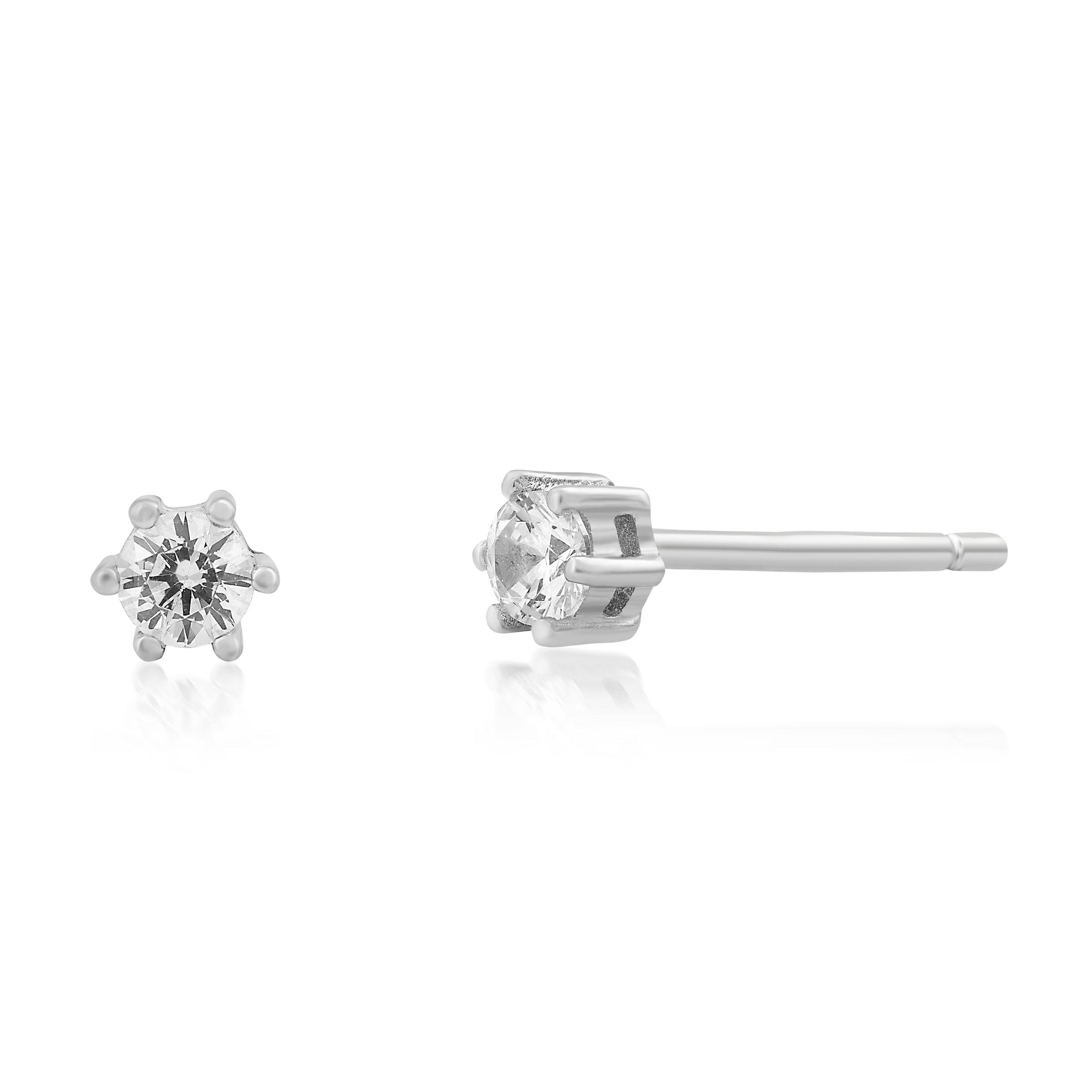 Sterling Silver 3mm Cubic Studs (3149623) | Sterling Silver
