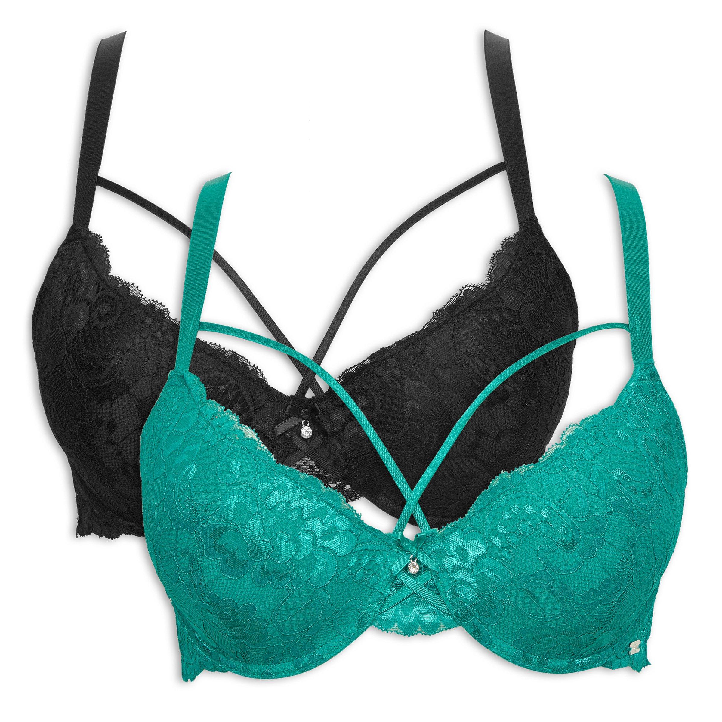 2 Pack Padded Plunge Bras 3153401 Identity