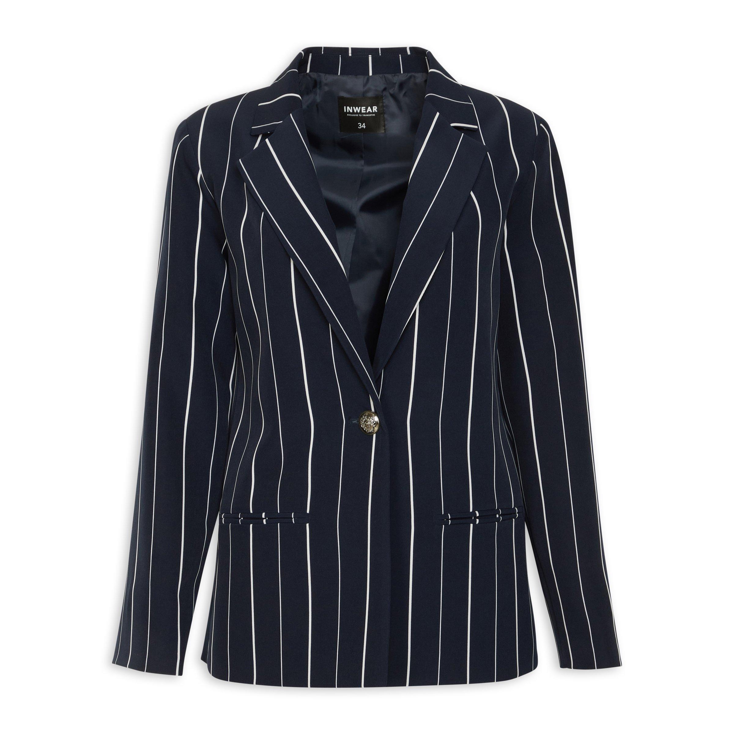 Navy Striped Blazer (3153512) | Inwear