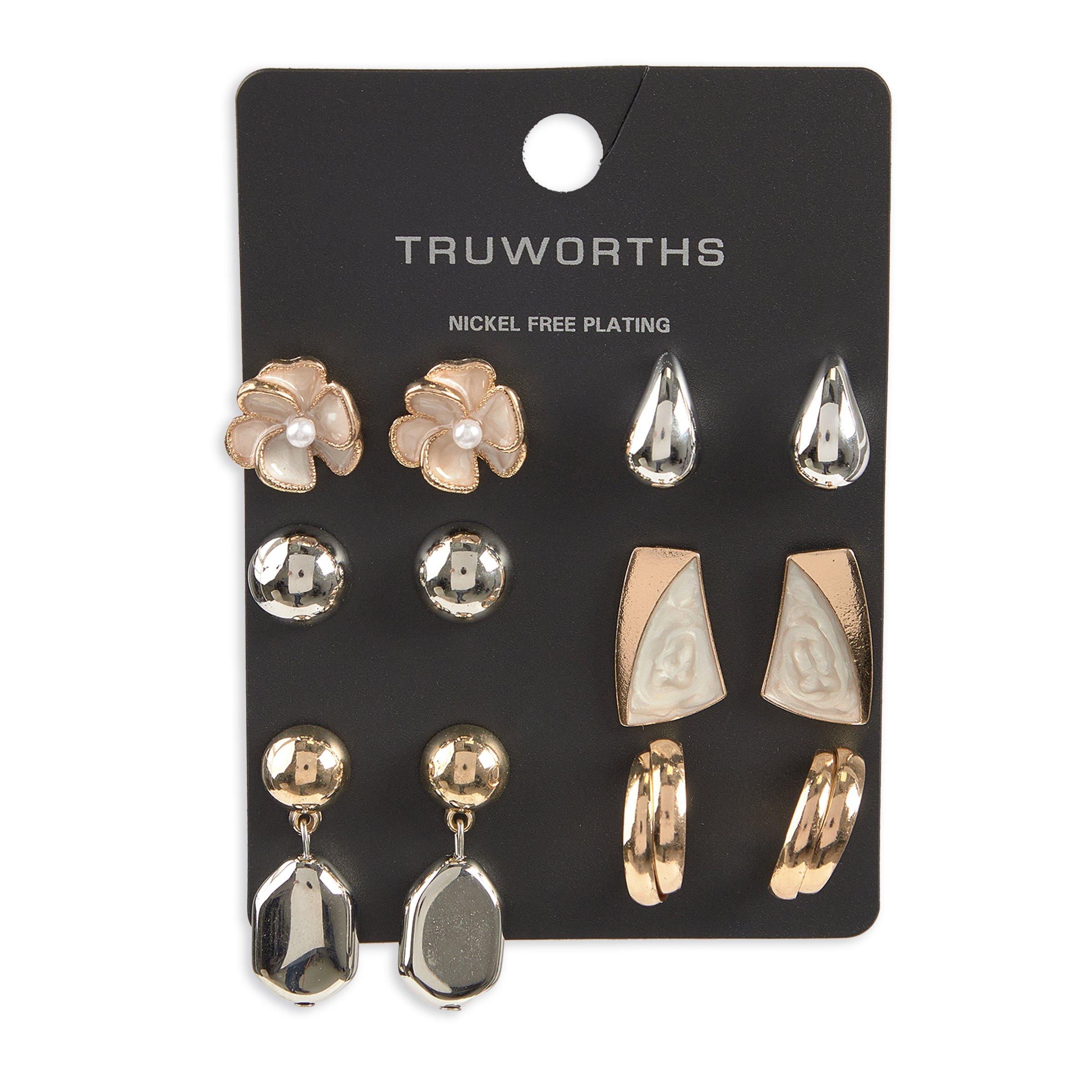 Mixed Metal 6-pack Earrings (3180983) | Truworths