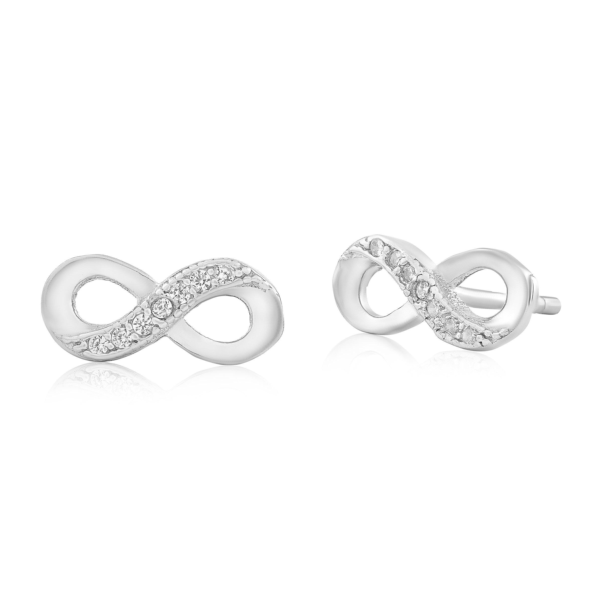 Sterling Silver Infinity Studs (3196338) | Sterling Silver