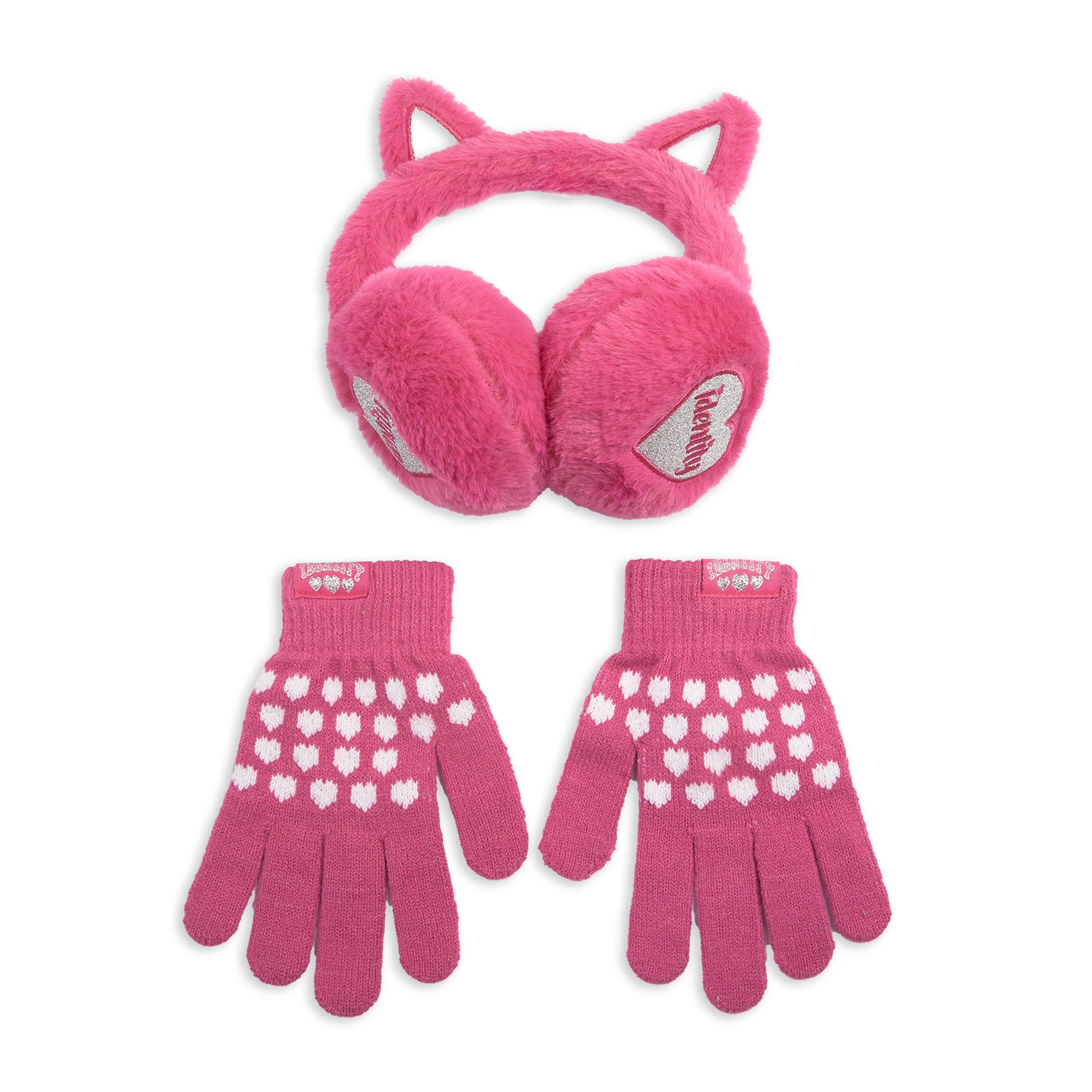 Kid Girls Pink Earmuffs and Gloves Set (3205322) | Identity