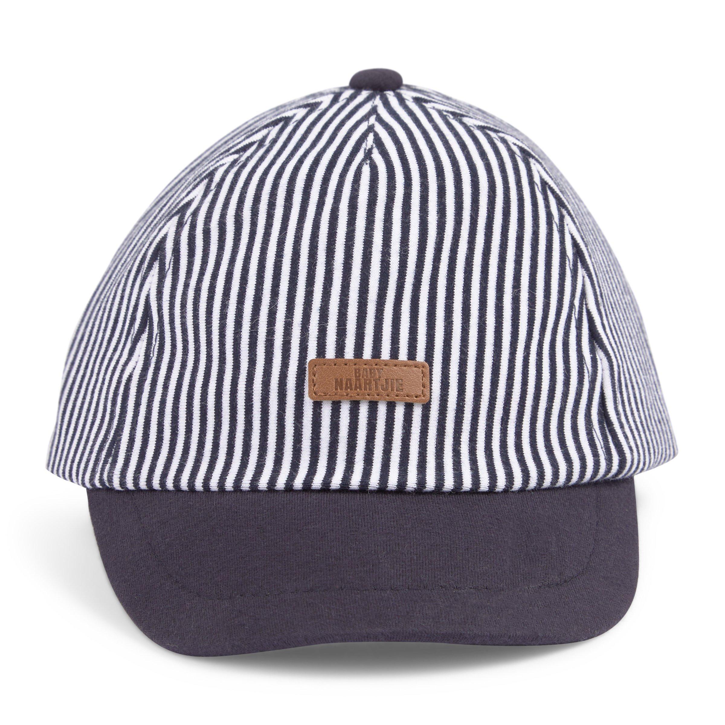 Newborn Boys Navy Striped Peak Cap (3210549) | Naartjie