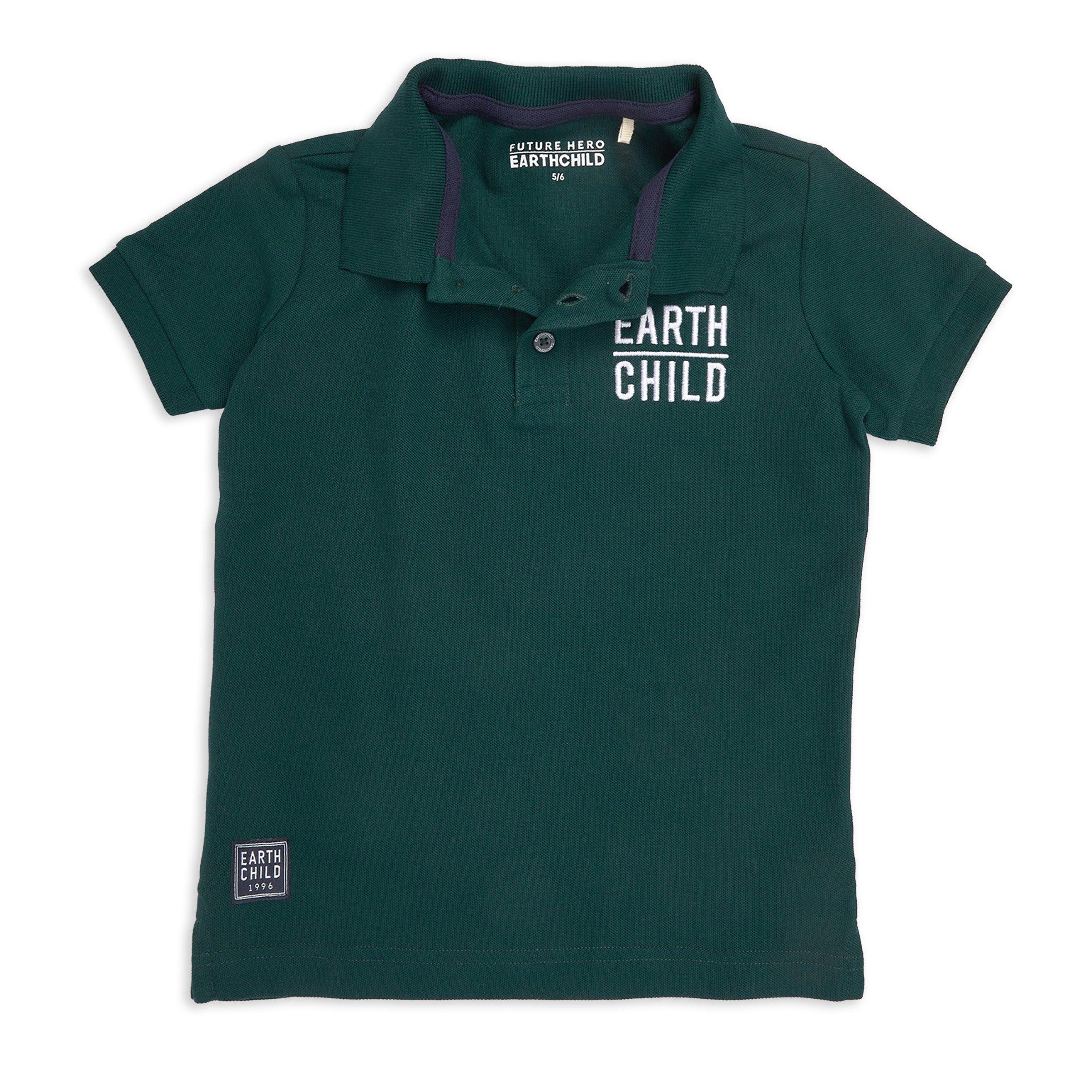 Kid Boys Green Golfer Shirt (3211145) | Earthchild