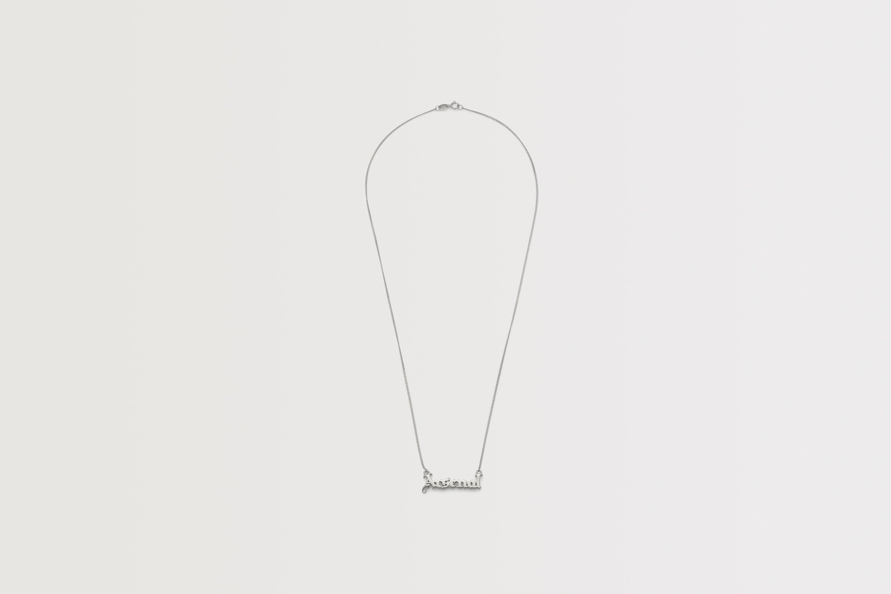 Arsenal Silver Gothic Text Necklace | Official Online Store