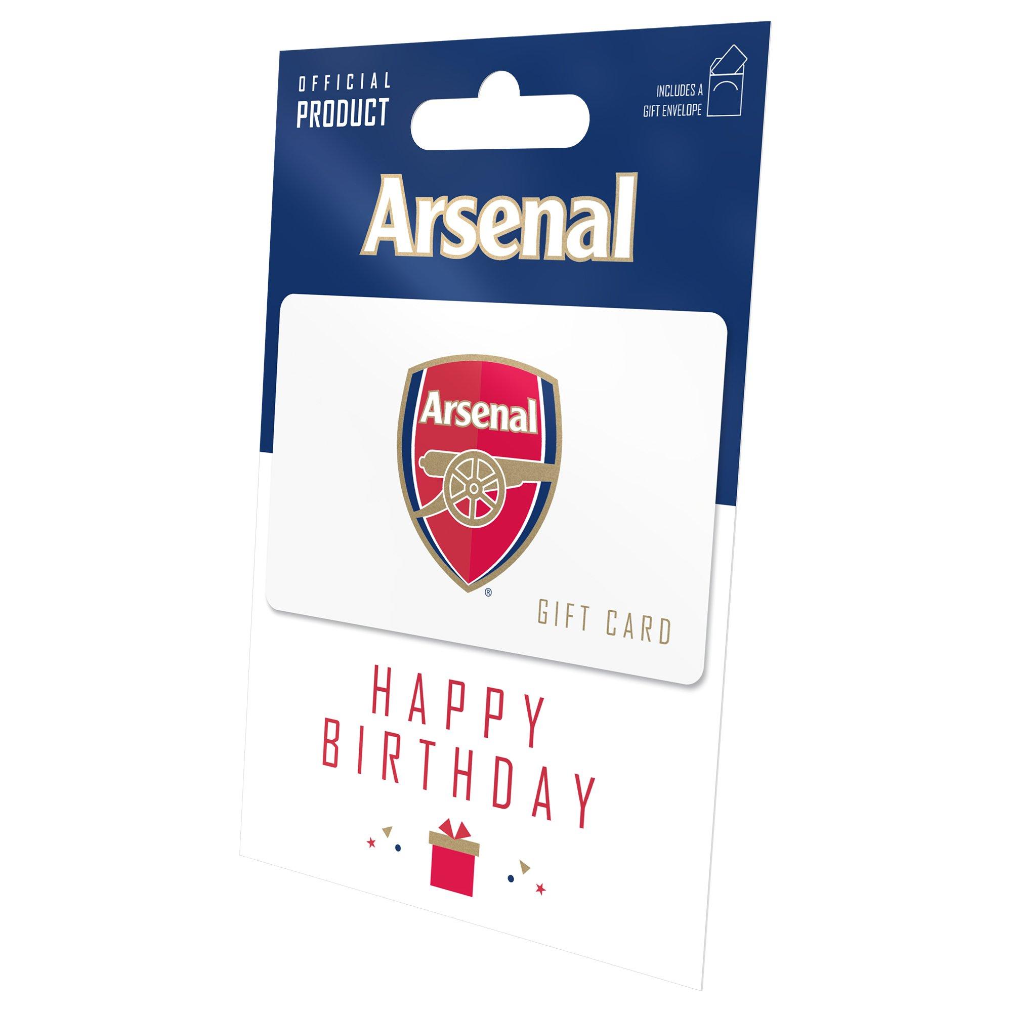 Arsenal Happy Birthday Gift Card £50| Official Online Store
