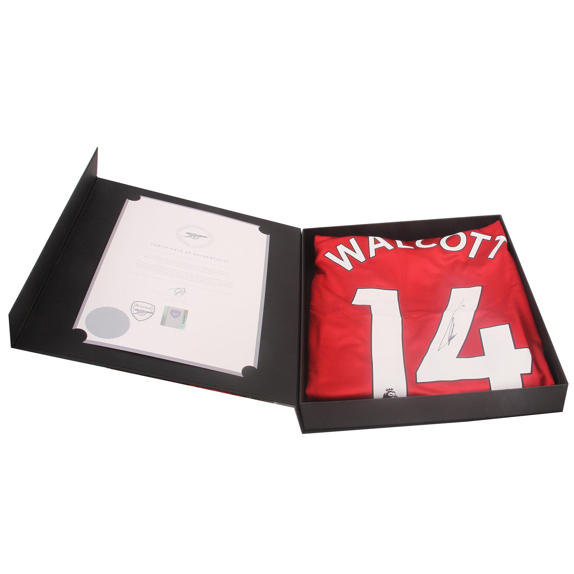 Arsenal Boxed Signed Walcott 17/18 Home Shirt | Official Online Store