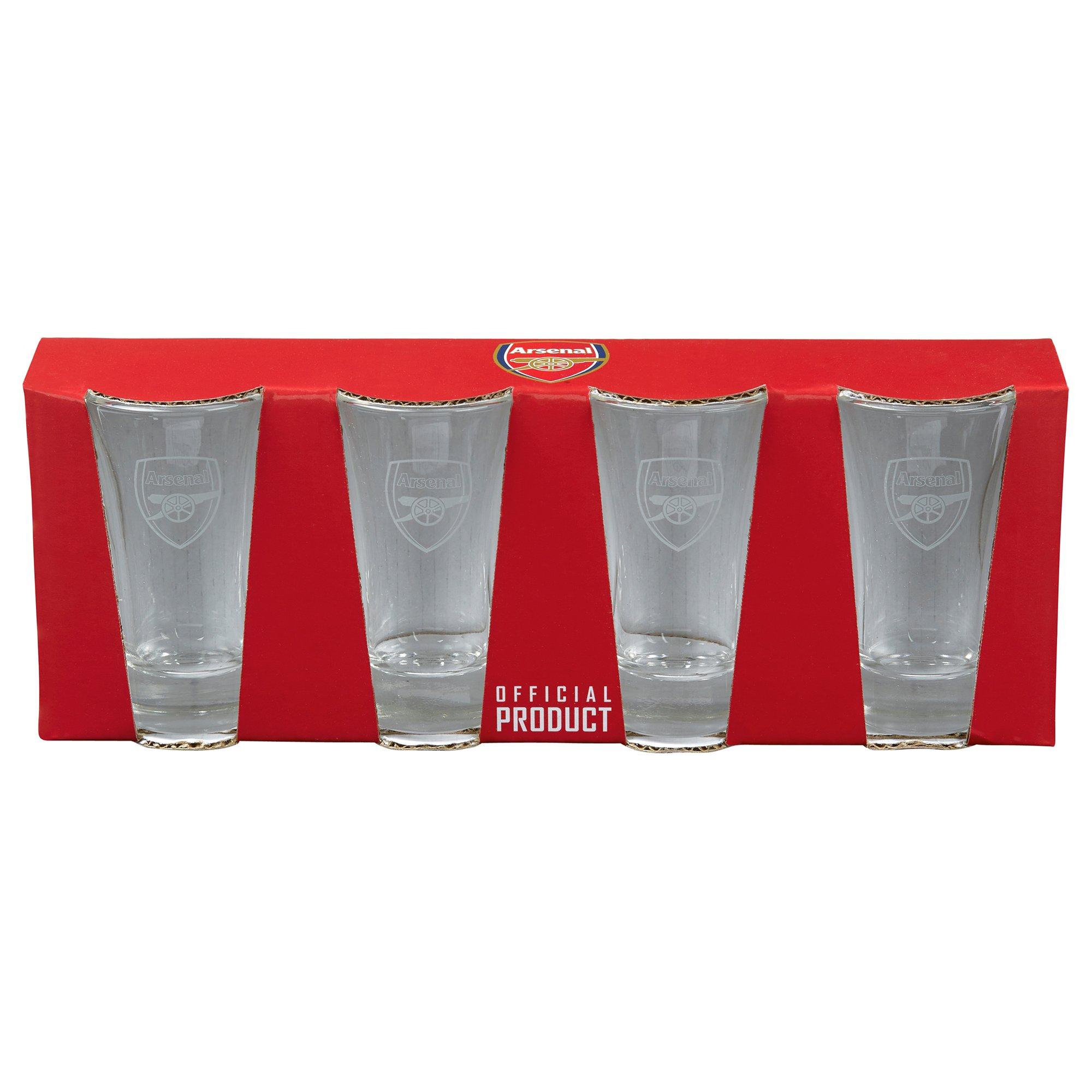 Arsenal 4 Pack Shot Glass | Official Online Store