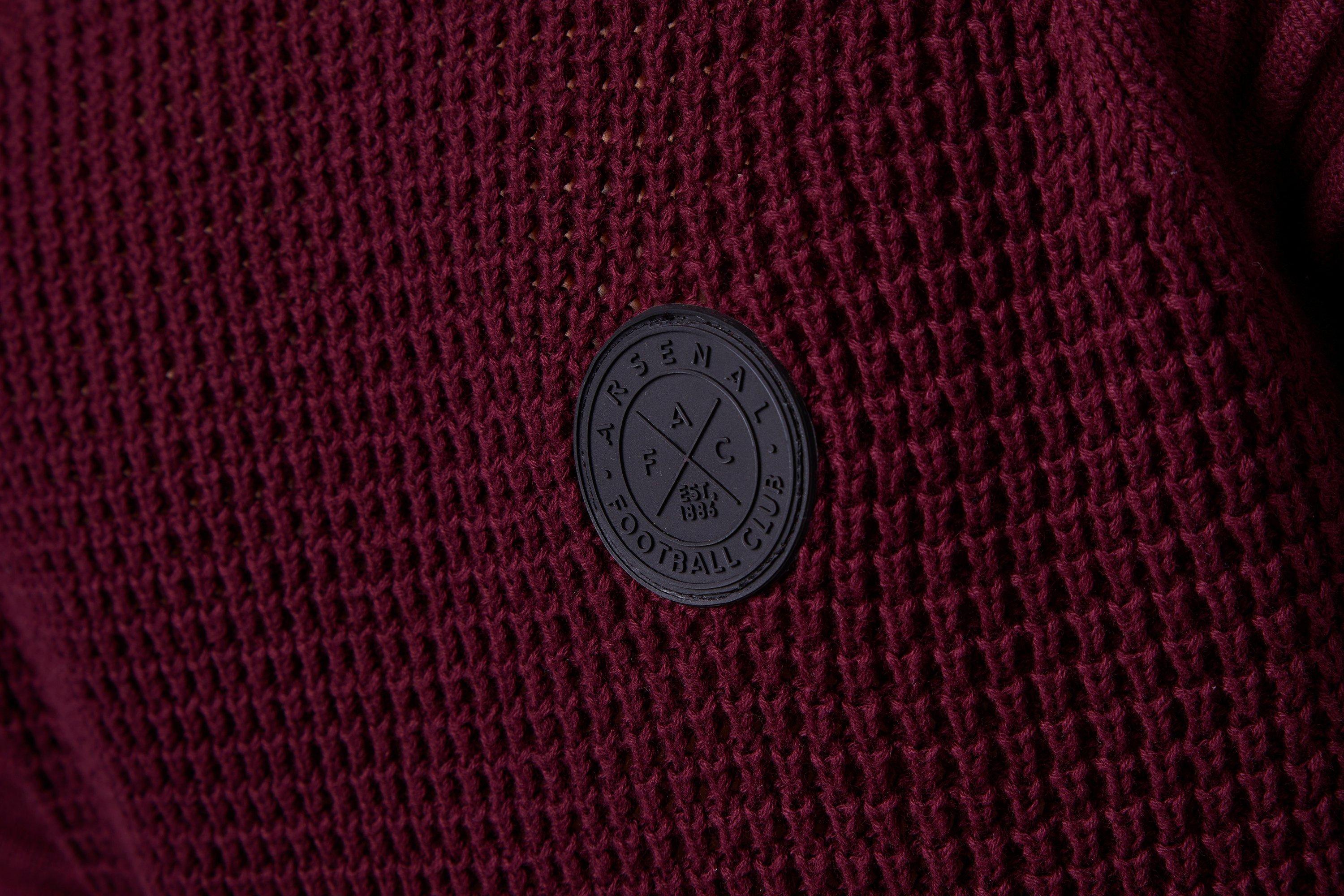 Arsenal Since 1886 Redcurrant Rib Sleeve Cotton Jumper | Official ...