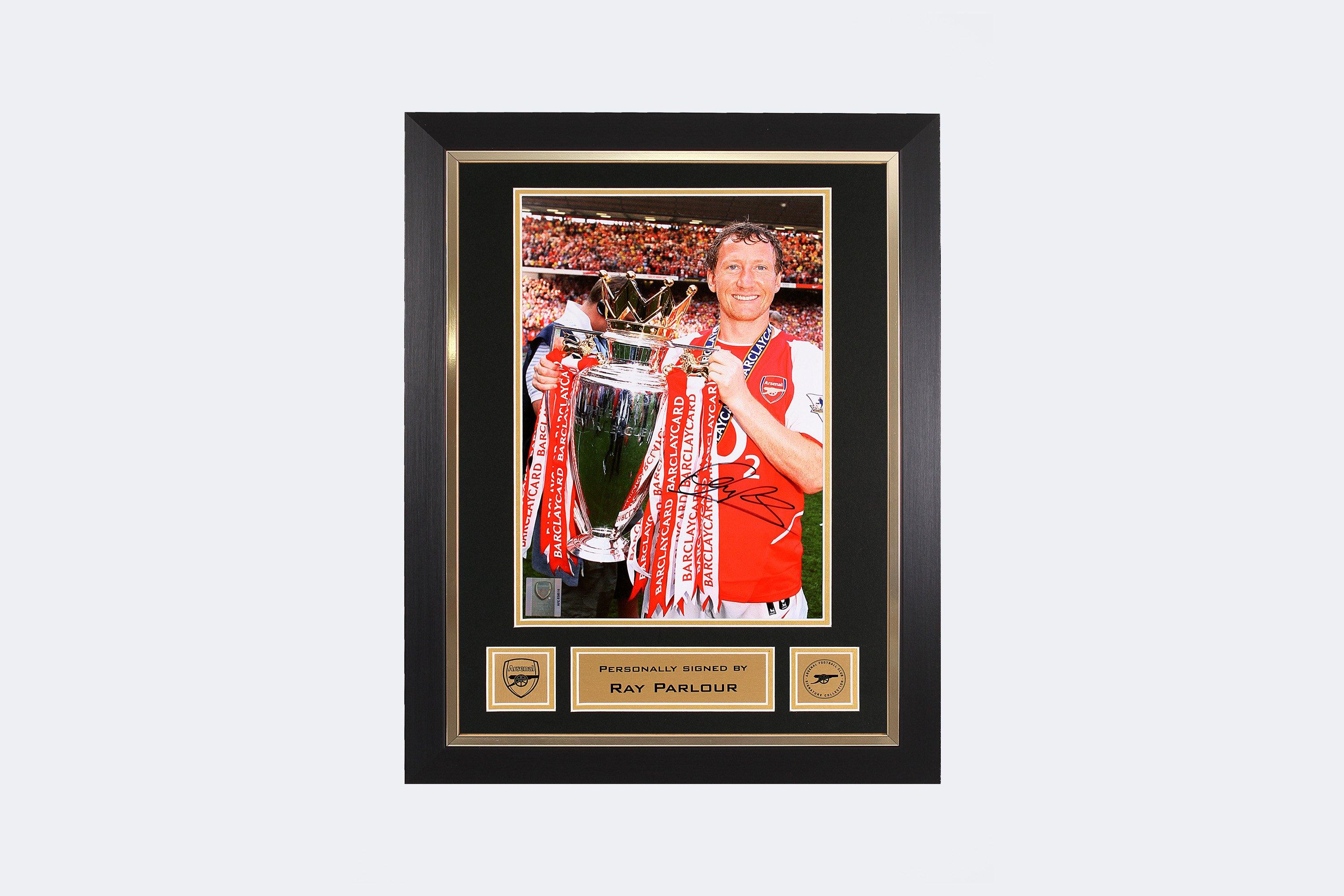 Arsenal Ray Parlour Trophy Signed Print | Official Online Store