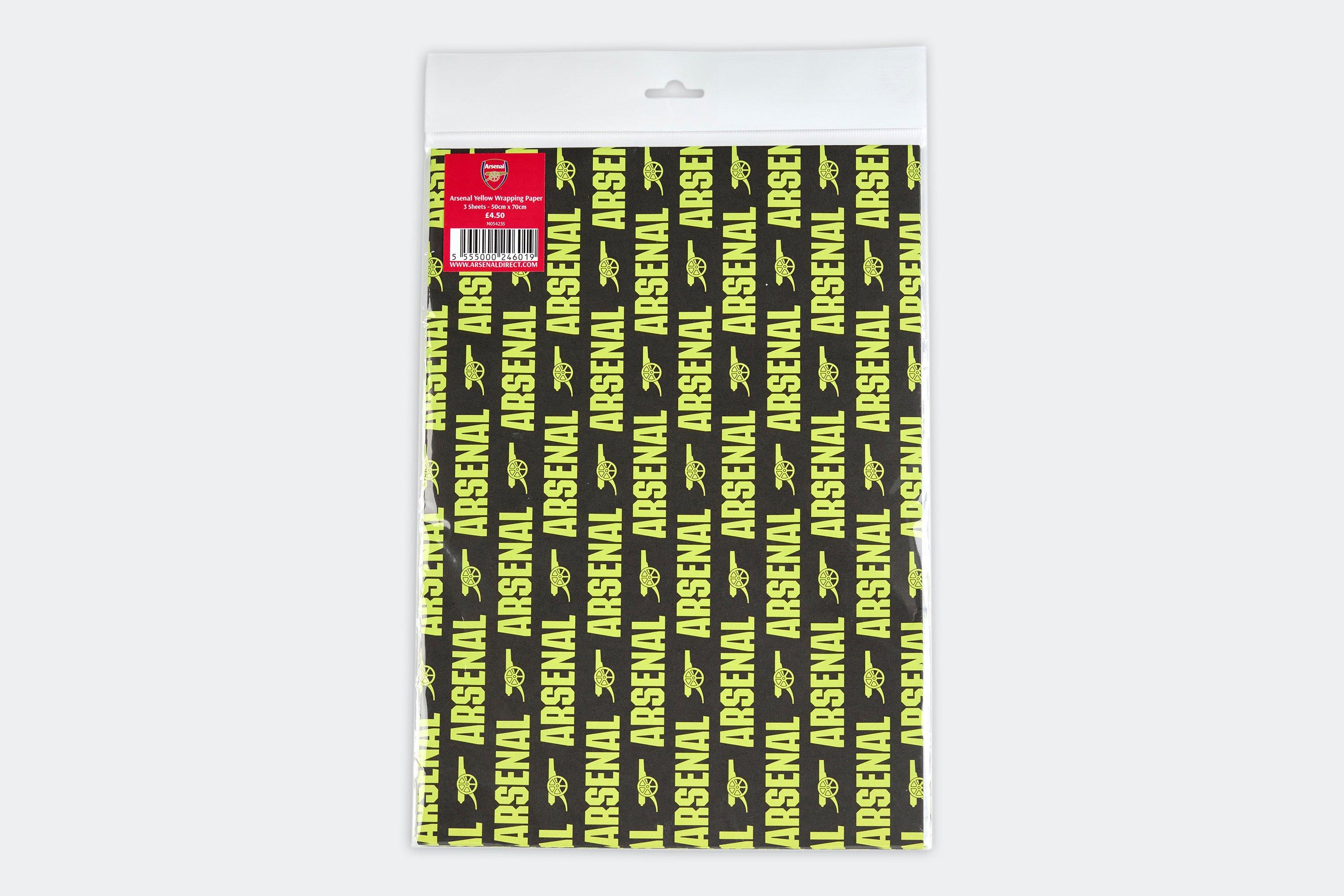 Arsenal Yellow and Black Wrapping Paper | Official Online Store