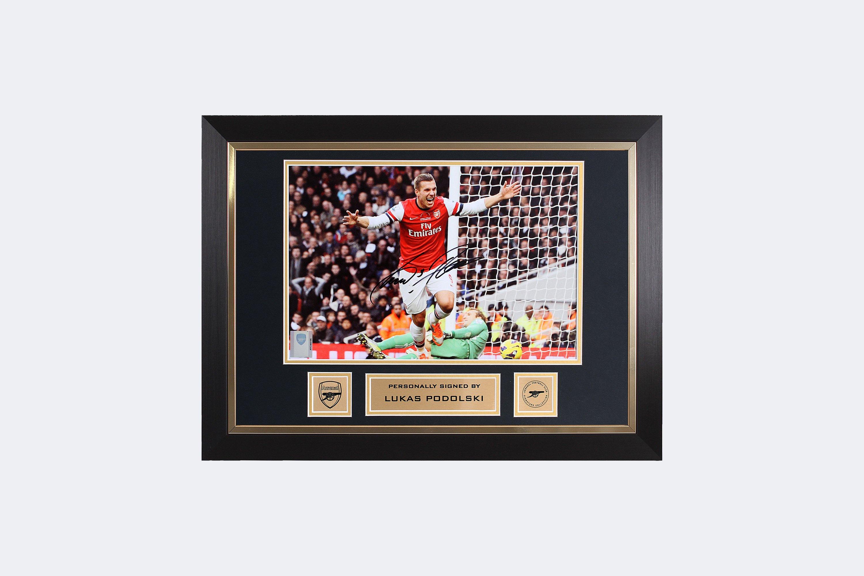 Arsenal Framed Signed Lukas Podolski Print | Official Online Store