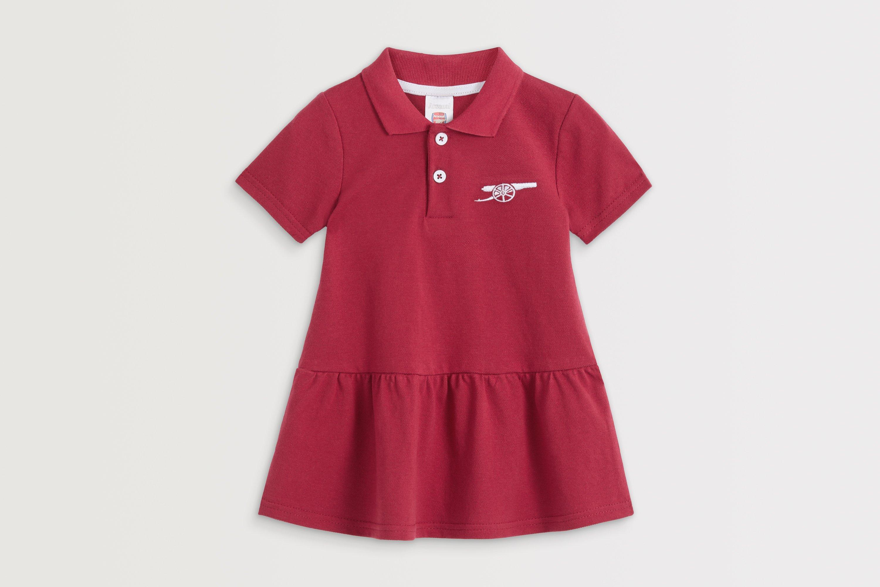 Arsenal Baby Cannon Red Polo Dress | Official Online Store