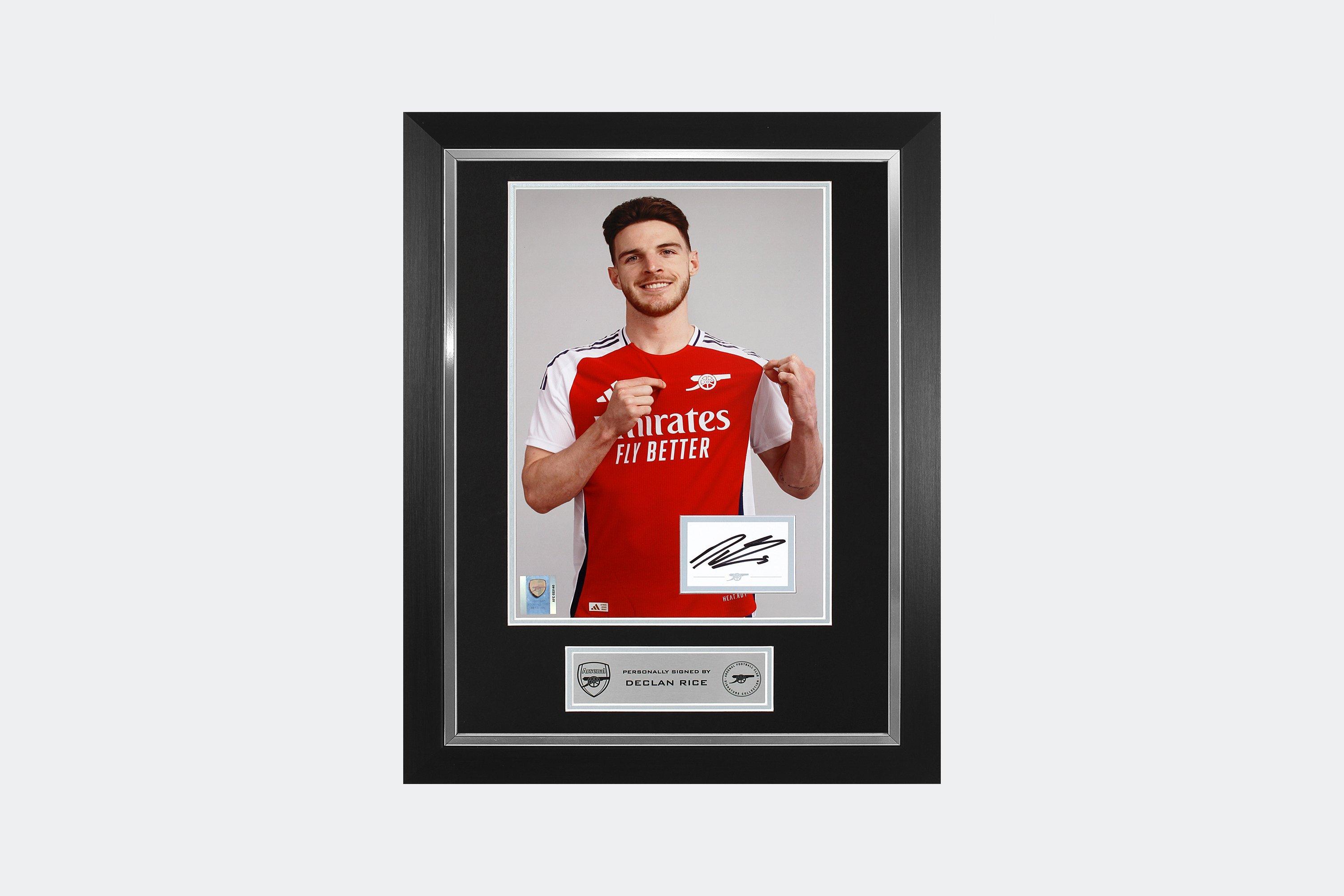 Arsenal 24/25 Framed Signed RICE Cannon Print | Official Online Store