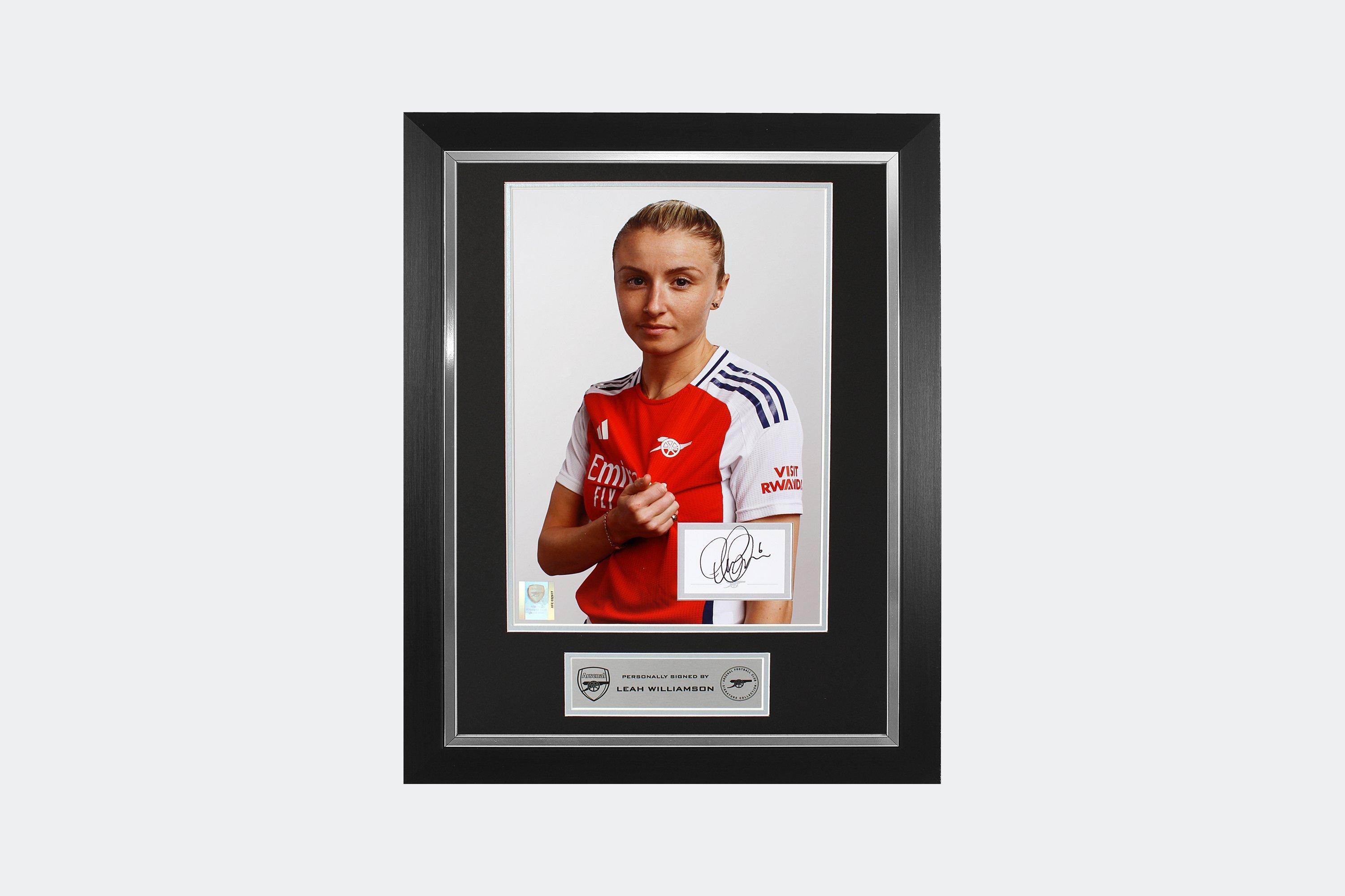 Arsenal 24/25 Framed Signed WILLIAMSON Print | Official Online Store