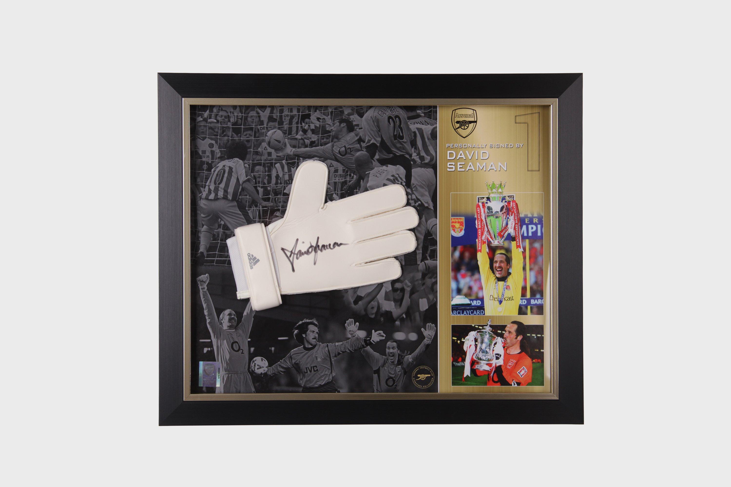 Arsenal David Seaman Framed Signed Glove | Official Online Store