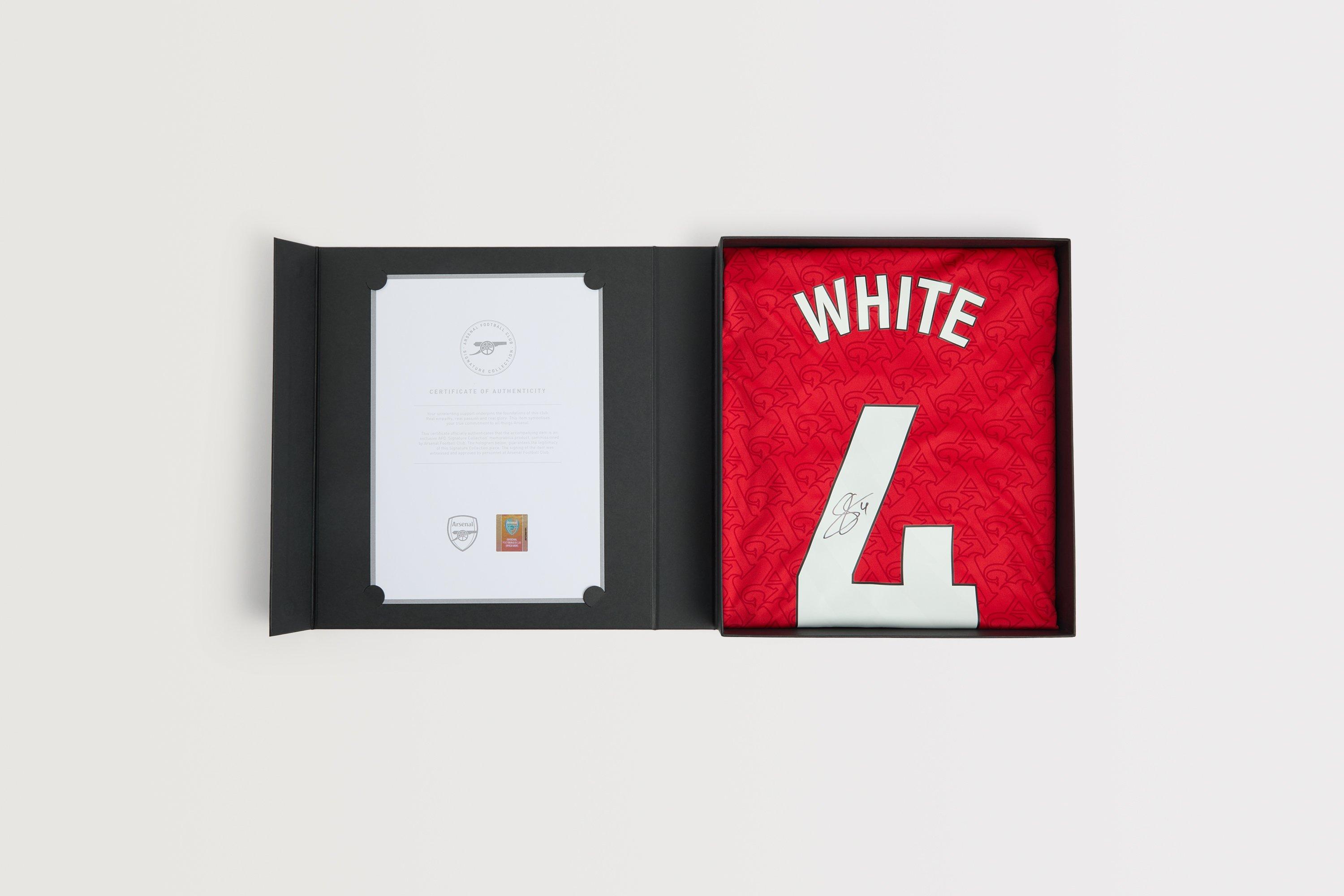 Arsenal 25/26 Home Boxed Signed Shirt WHITE | Official Online Store