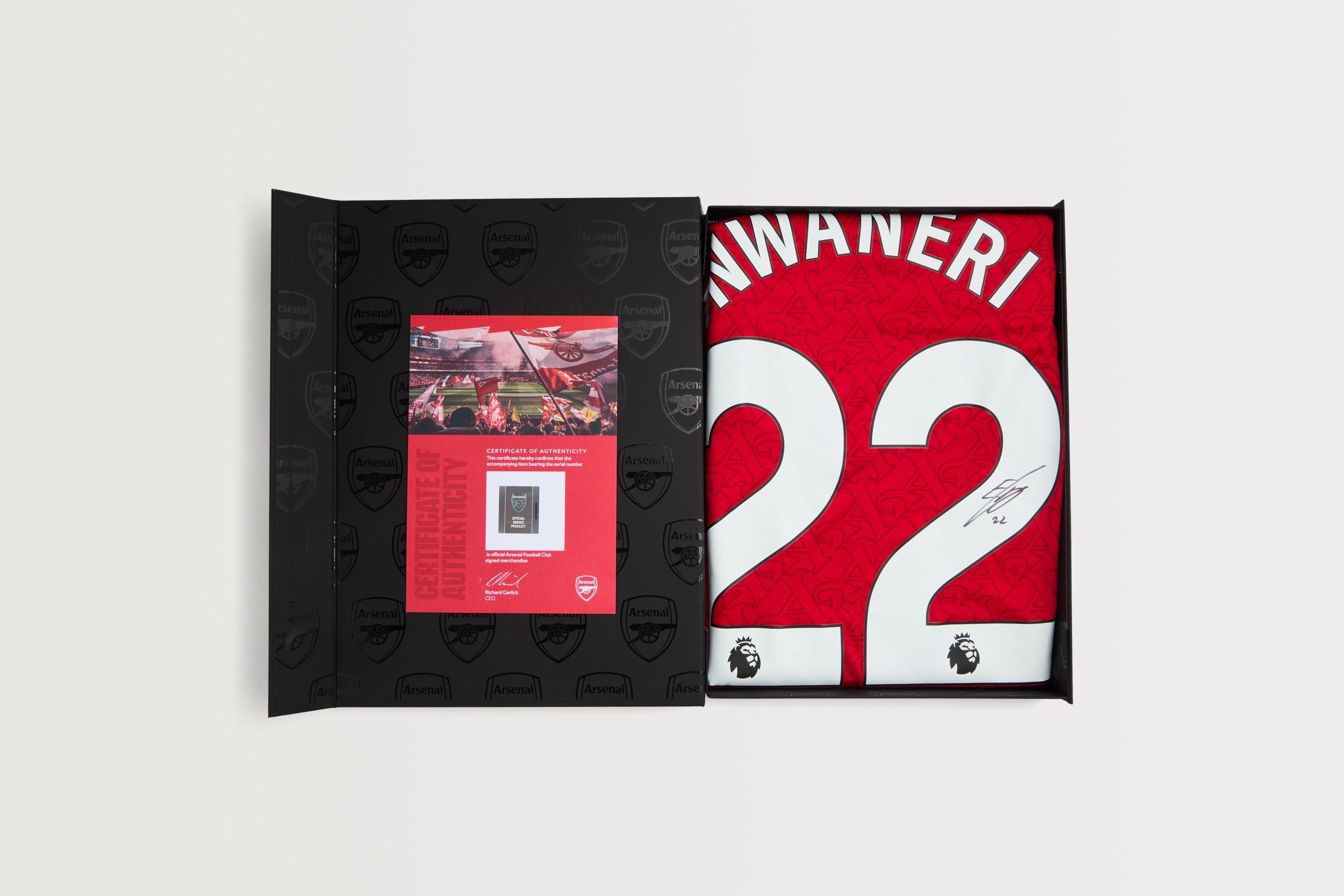 Arsenal 25/26 Home Boxed Signed Shirt NWANERI | Official Online Store