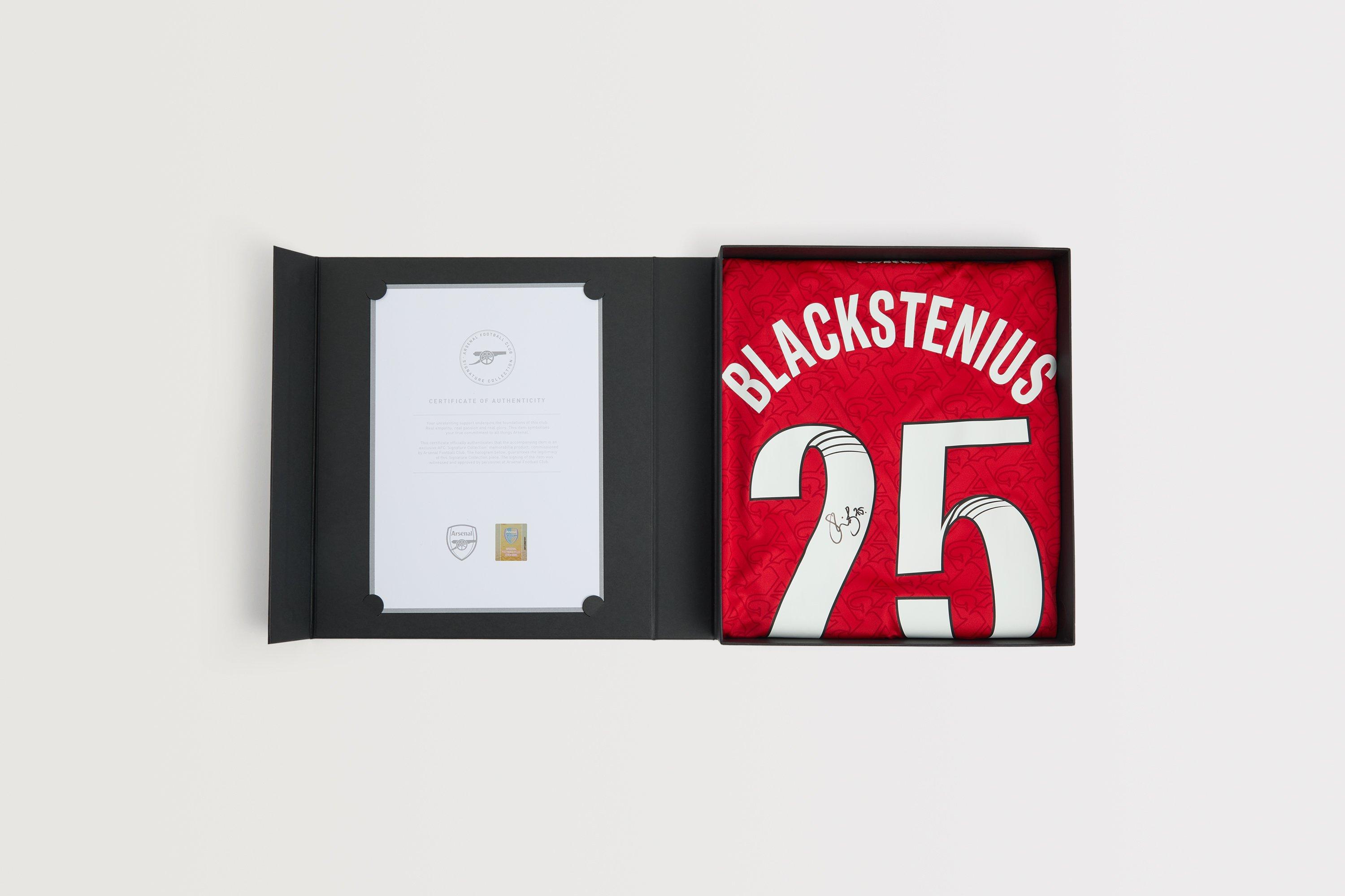 Arsenal 25/26 Home Boxed Signed Shirt BLACKSTENIUS | Official Online Store