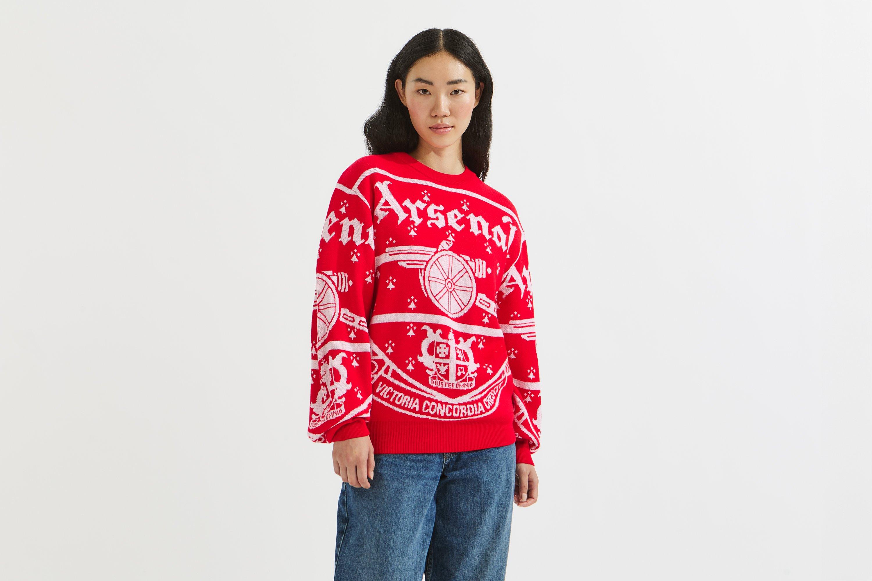 Arsenal Crest Christmas Jumper | Official Online Store