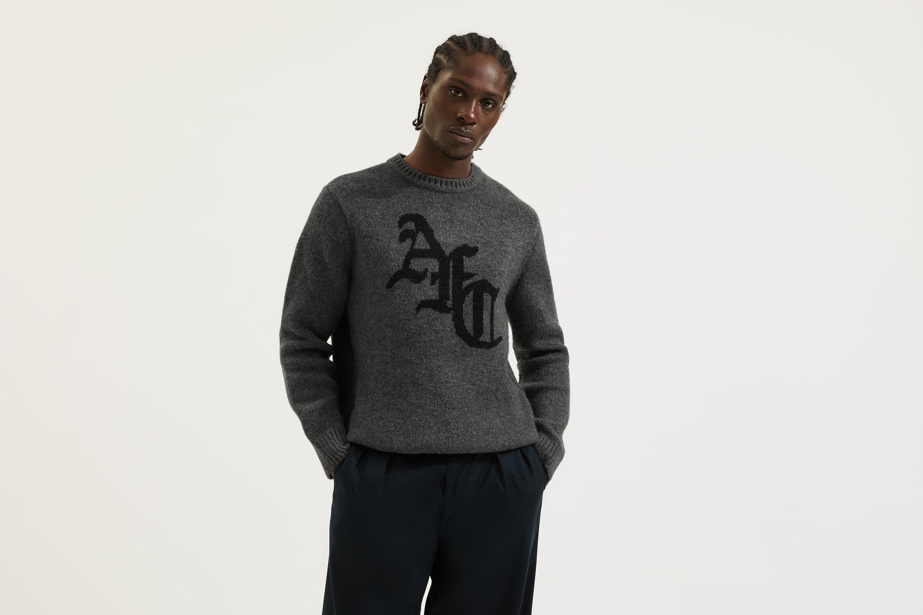 Arsenal Classics Unisex Grey Gillespie Knitted Jumper | Official Online ...