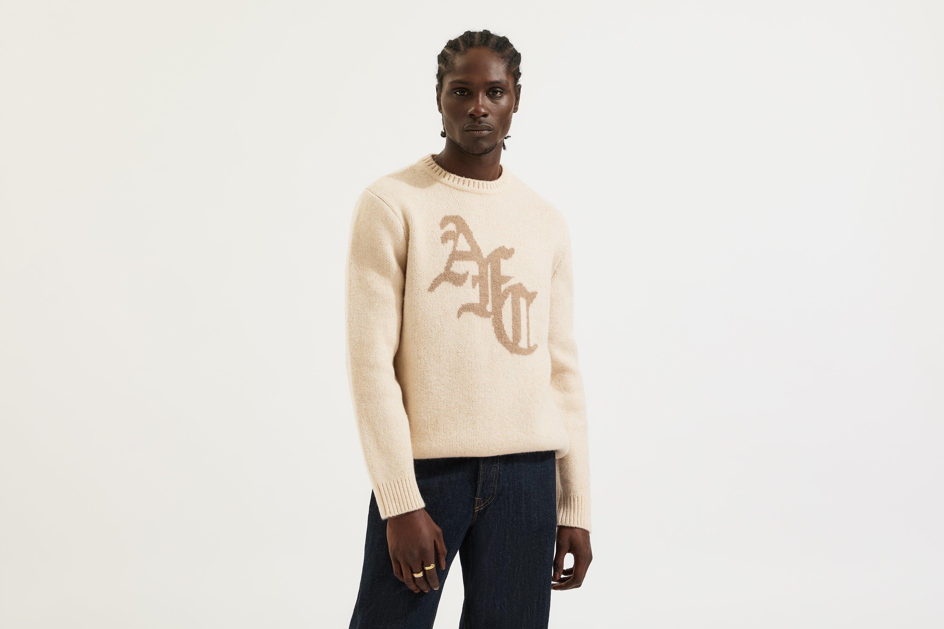 Arsenal Classics Unisex Beige Gillespie Knitted Jumper | Official ...