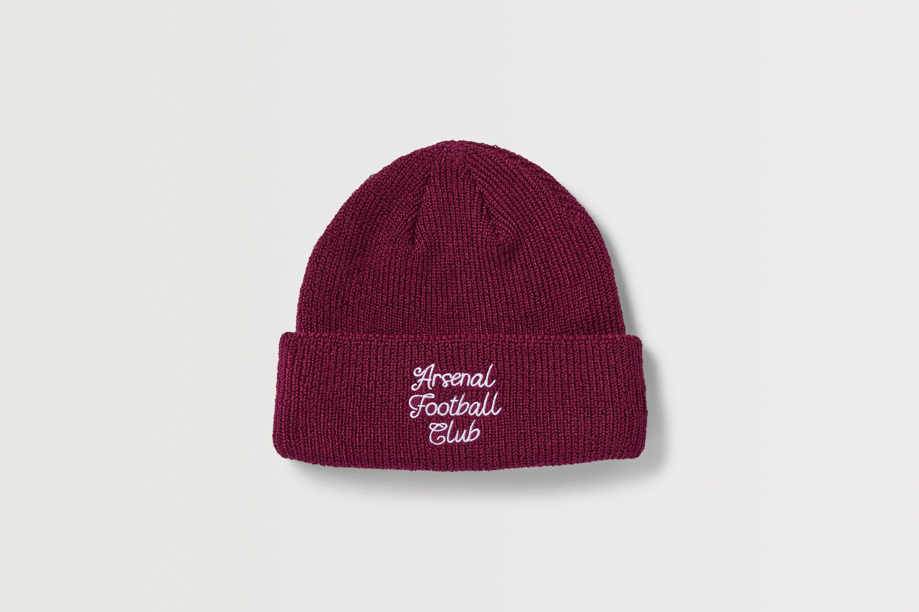 Arsenal 47 Burgundy Script Beanie | Winter Shop | Arsenal Direct