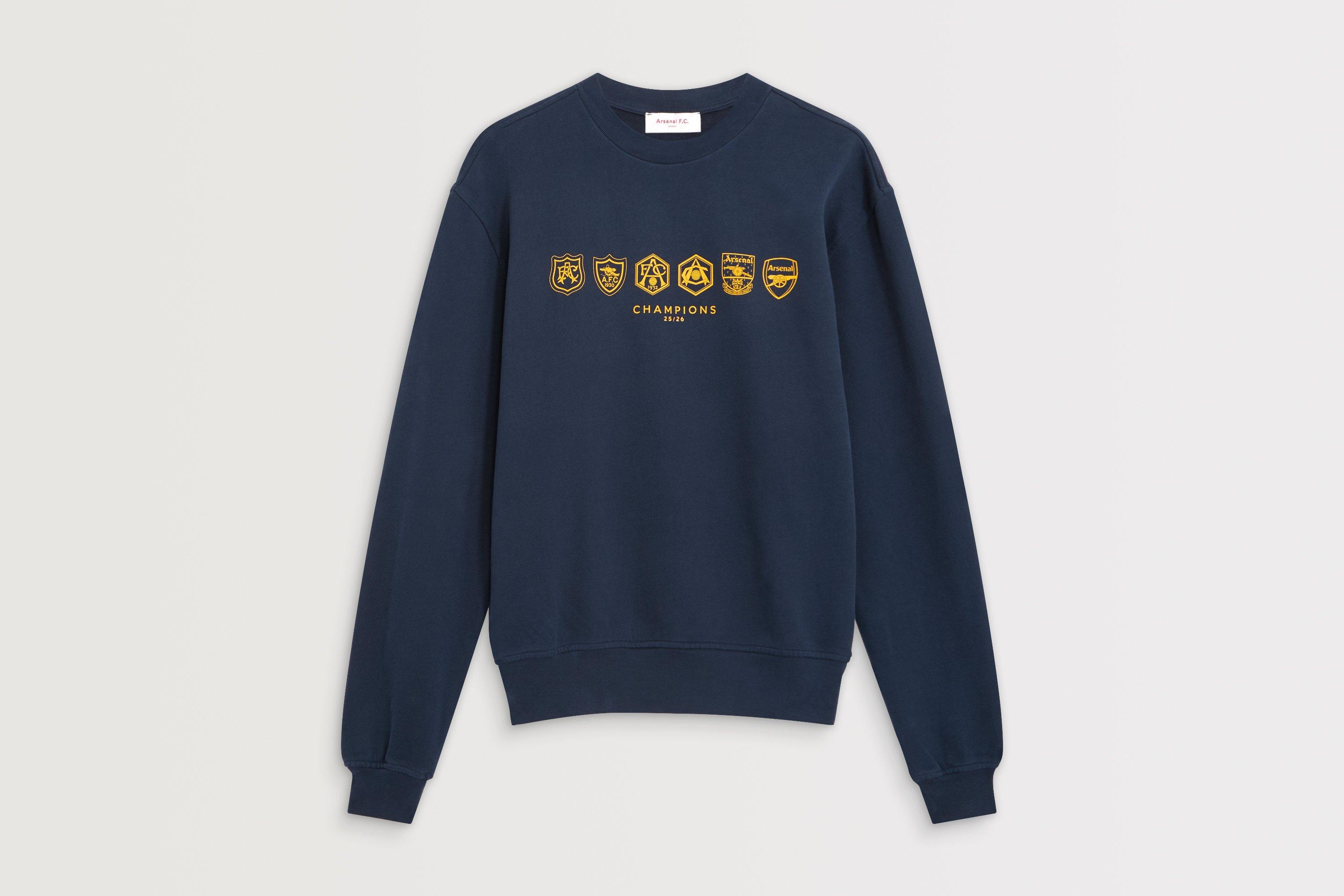 Arsenal Where We Belong 25/26 Navy Sweatshirt | Official Online Store