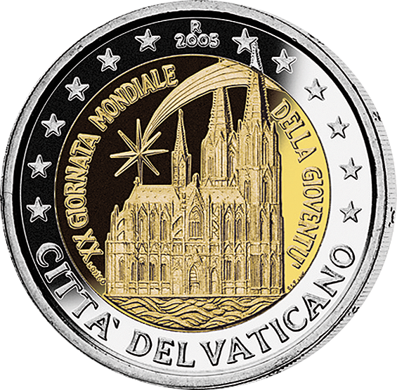2 Euro Vatikan 2005 Weltjugendtag Köln | MDM Deutsche Münze