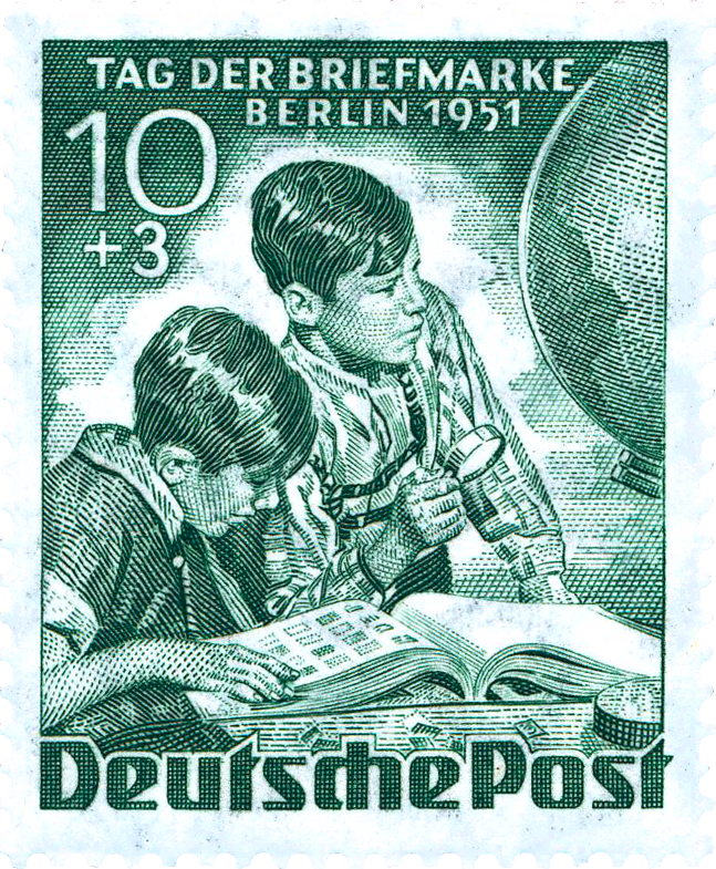 Briefmarken Berlin zum Tag der Briefmarke 1951 - borek.de