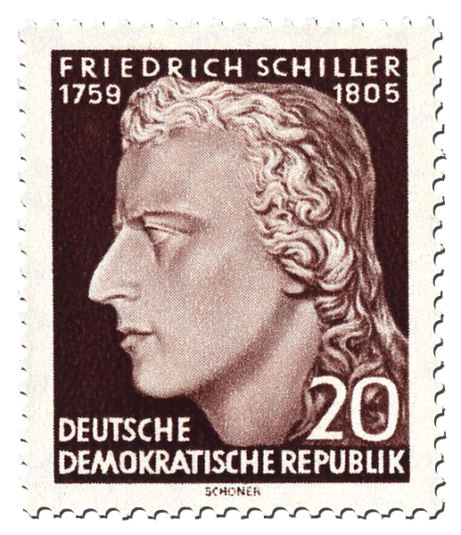 Briefmarken DDR zum 150. Todestag von Friedrich Schiller - borek.de