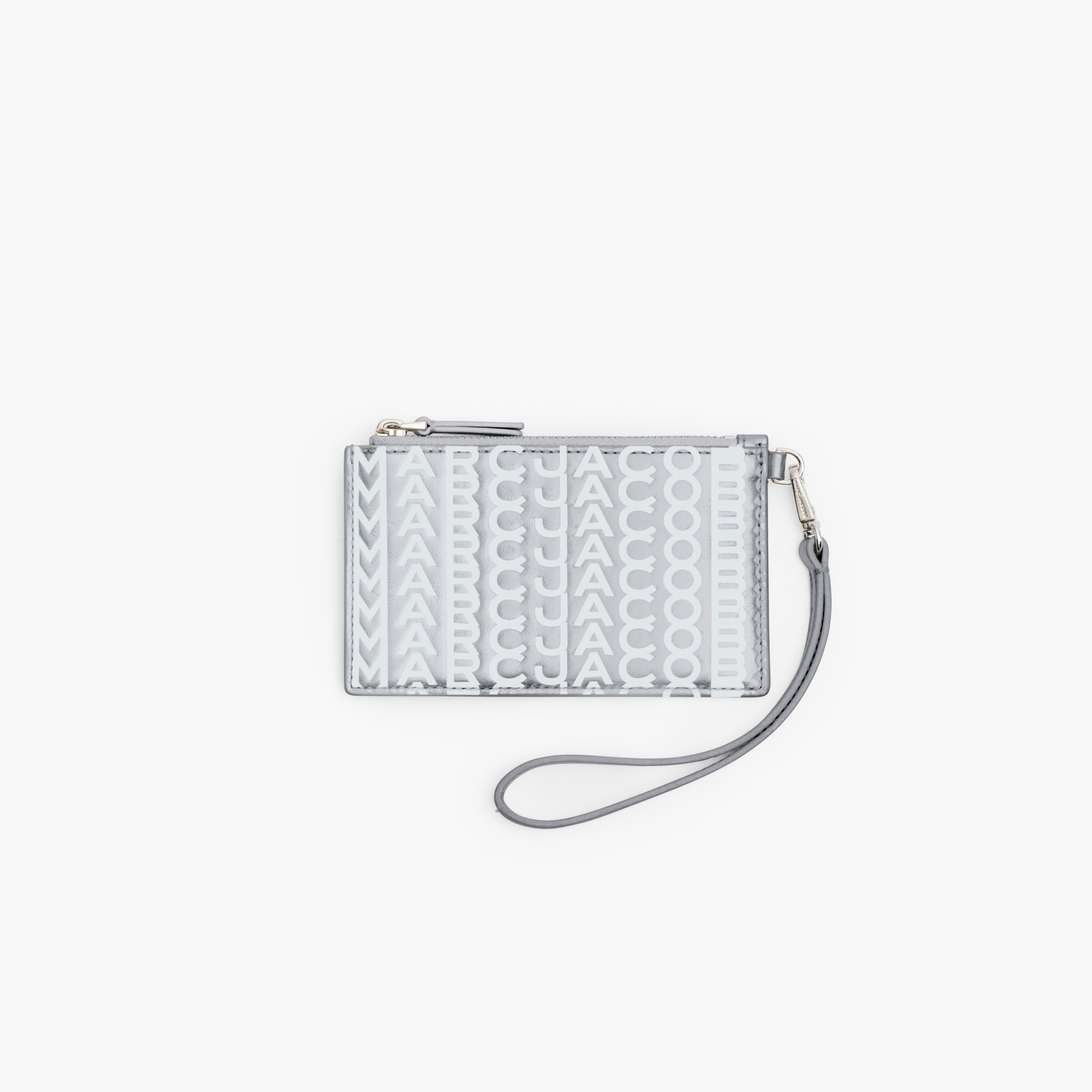 The Monogram Metallic Top Zip Wristlet Wallet | Marc Jacobs | Official Site