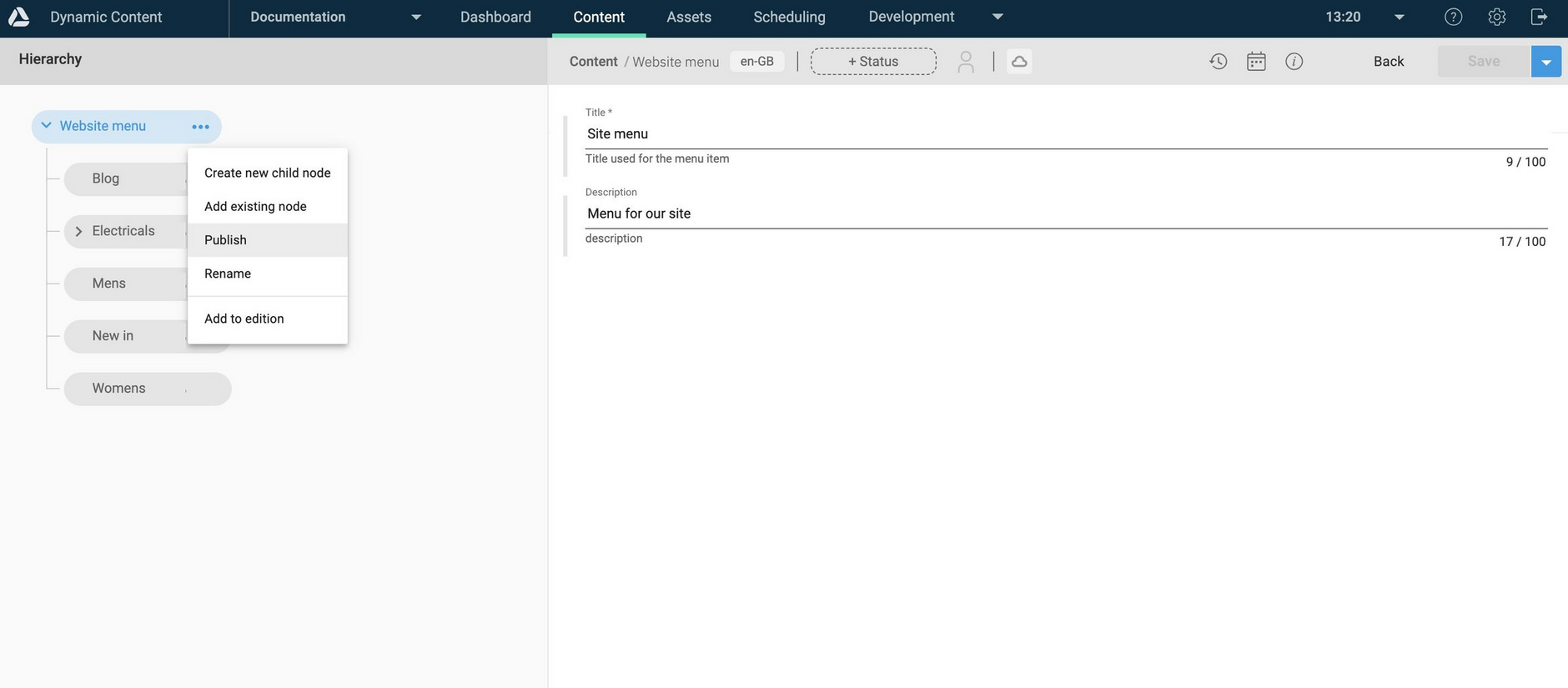 Working with hierarchies | Amplience Developer Portal