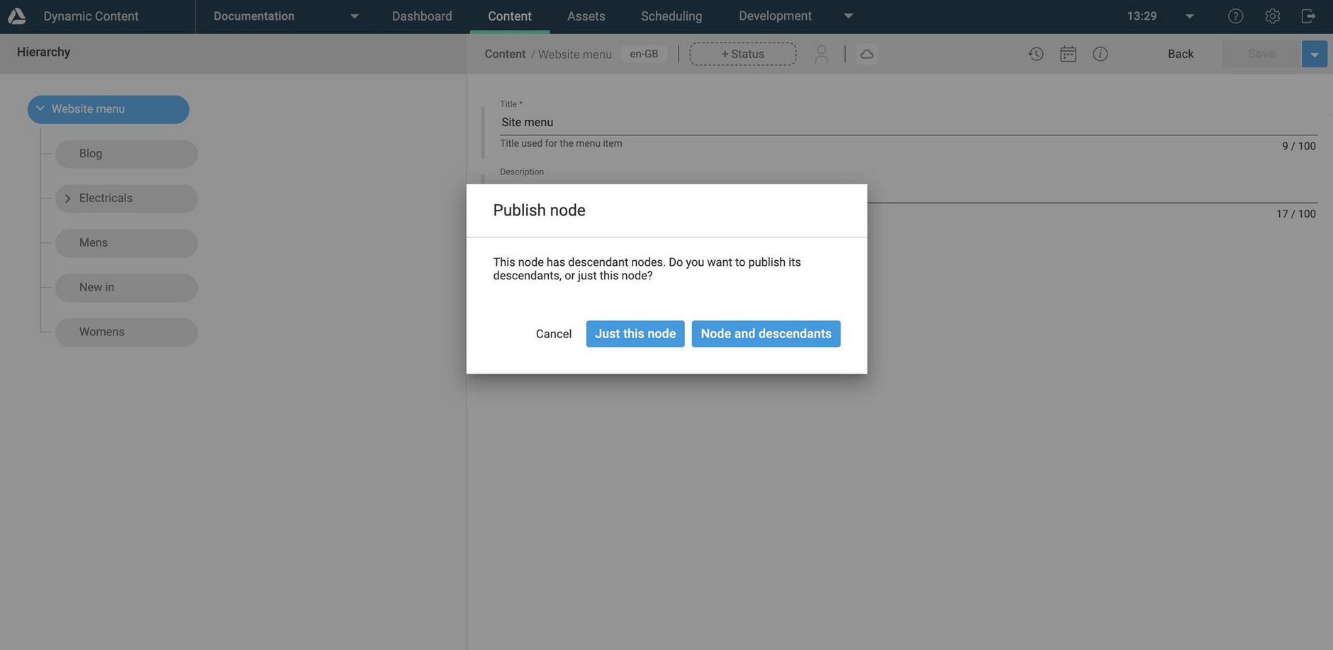 Working with hierarchies | Amplience Developer Portal