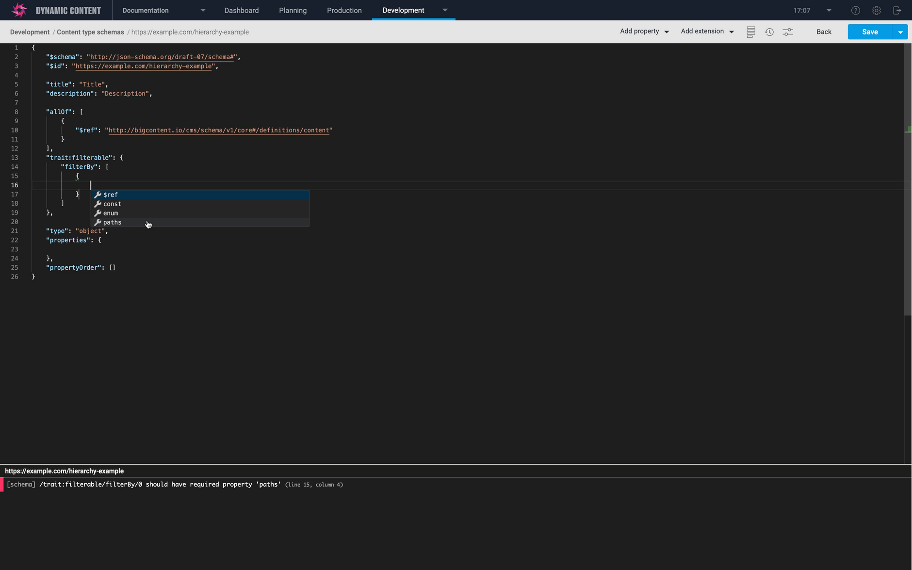 Filter API | Amplience Developer Portal