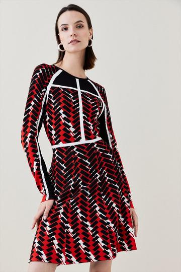 Red Skater Dresses Karen Millen Us