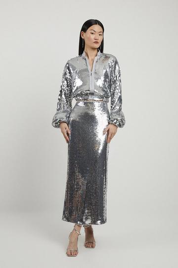 Sequin Midi Skirts | Karen Millen Sequin Midi Skirts | Karen Millen
