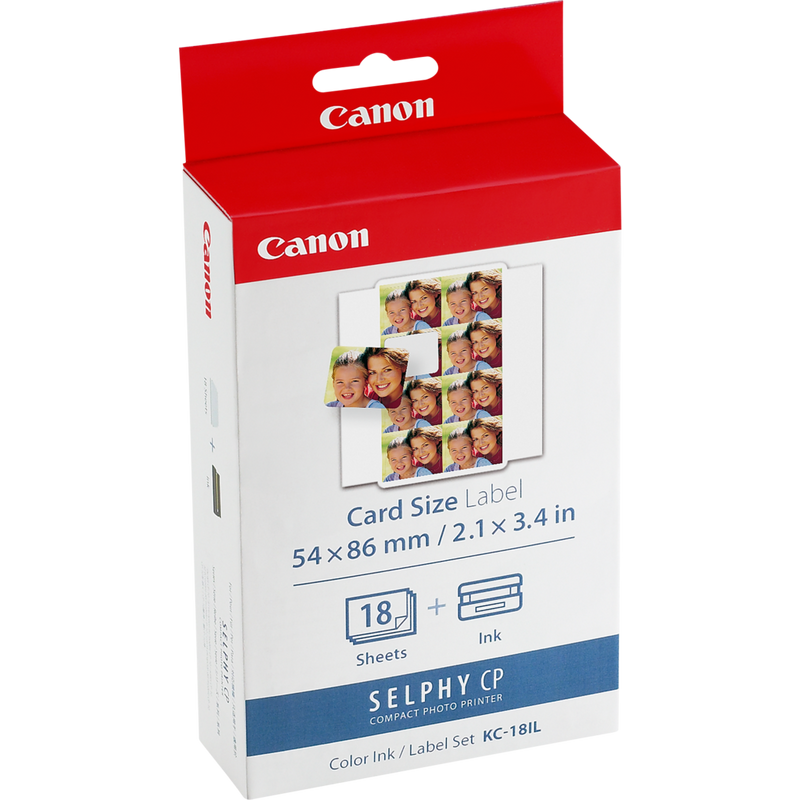Buy Canon KC-18IL Colour Ink + 54 x 86 mm Sticker Paper Set, 18 Sheets ...