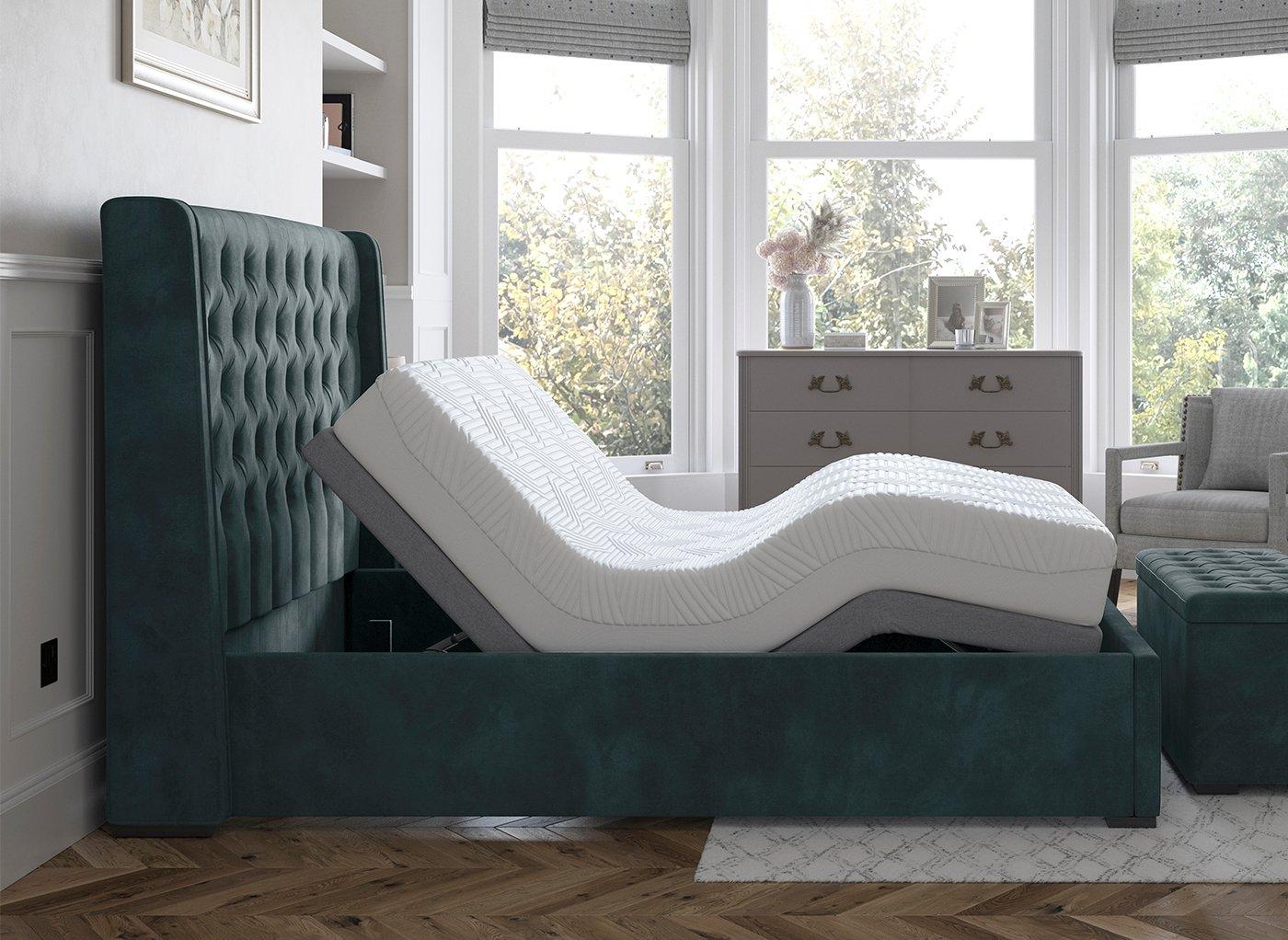 Deacon Sleepmotion Adjustable Upholstered Bed Frame | Dreams