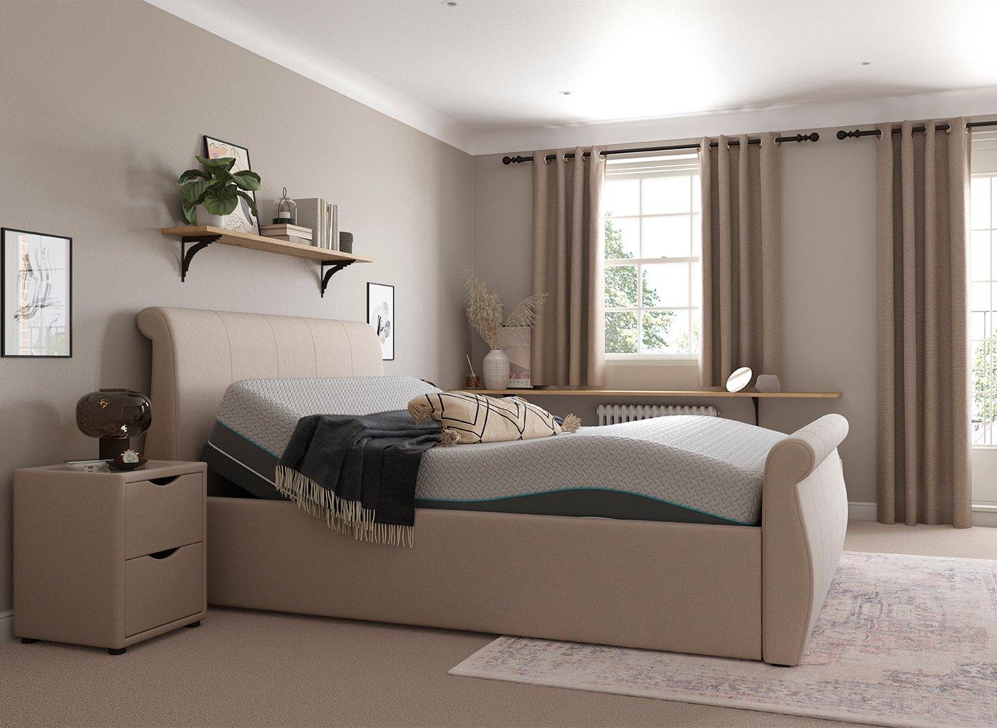 Lucia Sleepmotion Adjustable Upholstered Bed Frame | Dreams