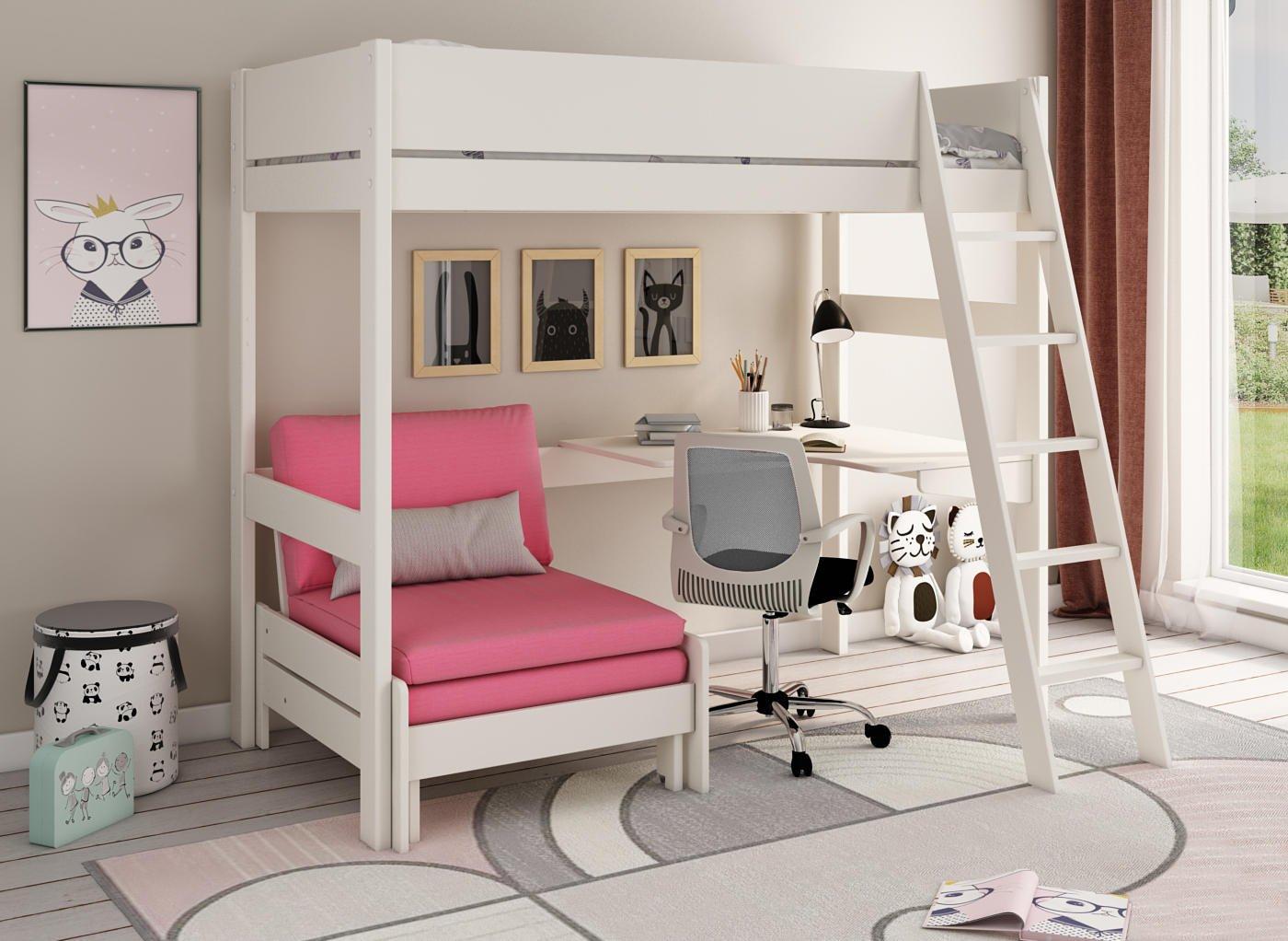 Anderson Kids Wooden High Sleeper with Chair & Desk | Dreams